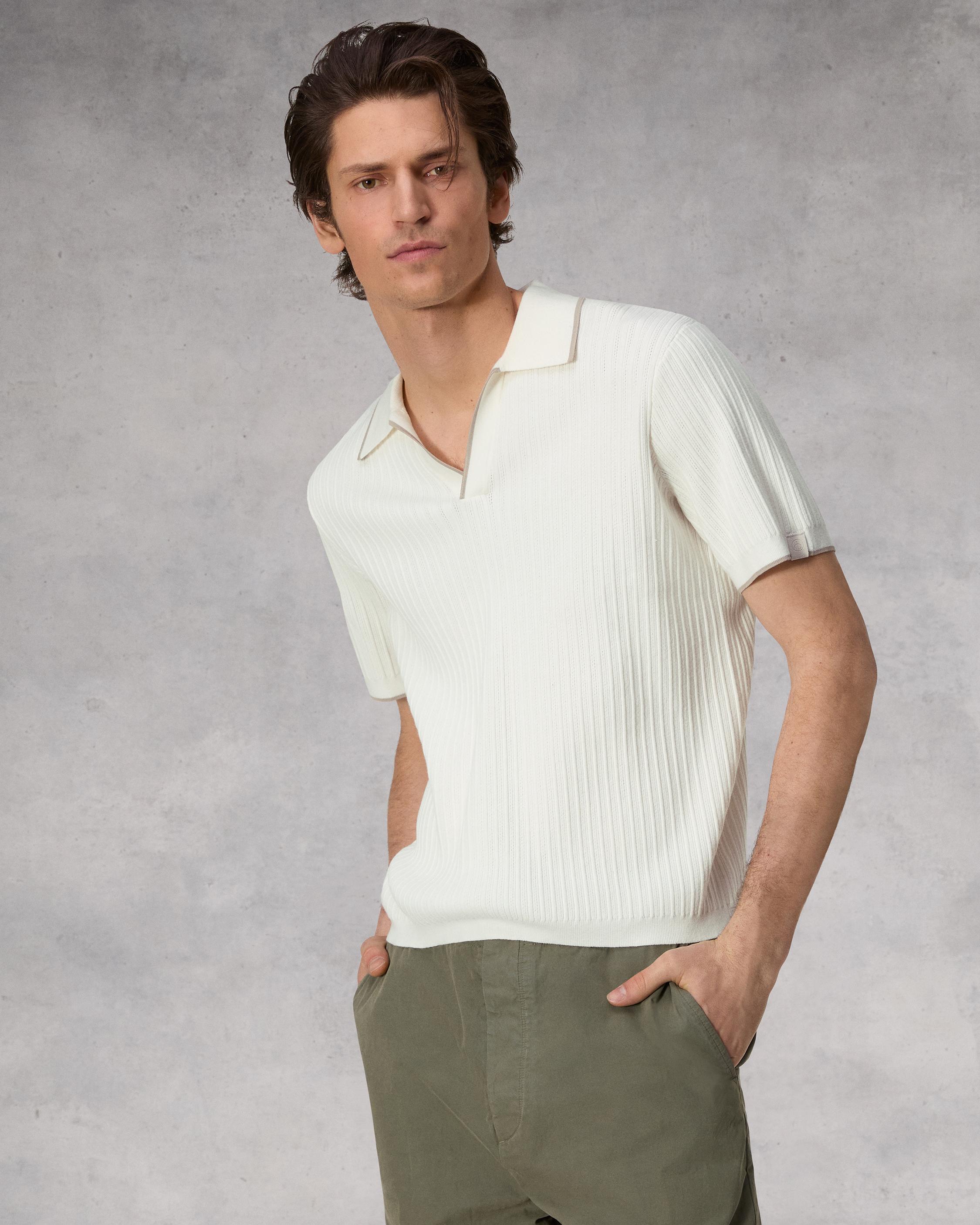 Harbor Cotton Nylon Polo - Ivory | rag & bone