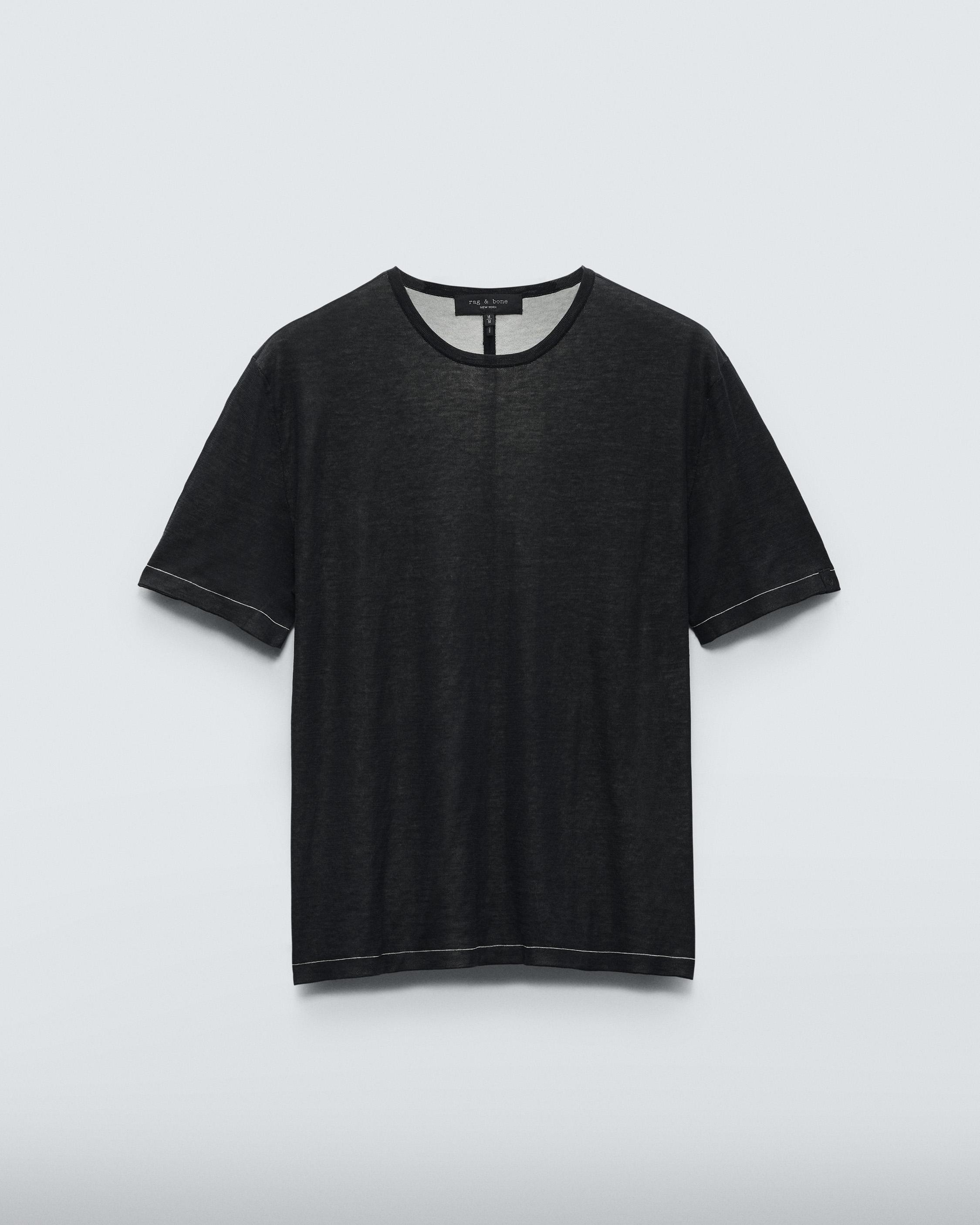 Banks Double Faced Short Sleeve Tee - Black | rag & bone