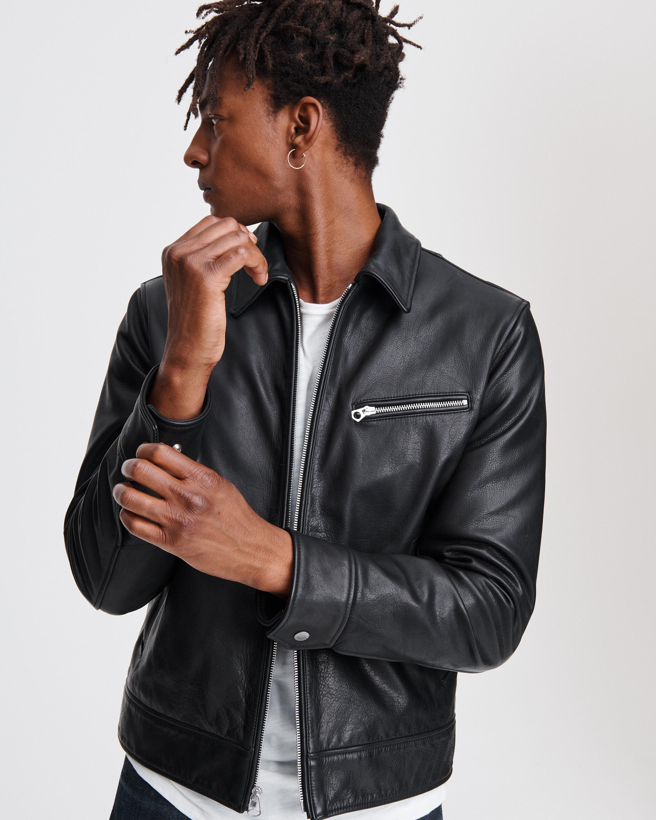 Leather Garage Jacket for Men in Black | rag & bone