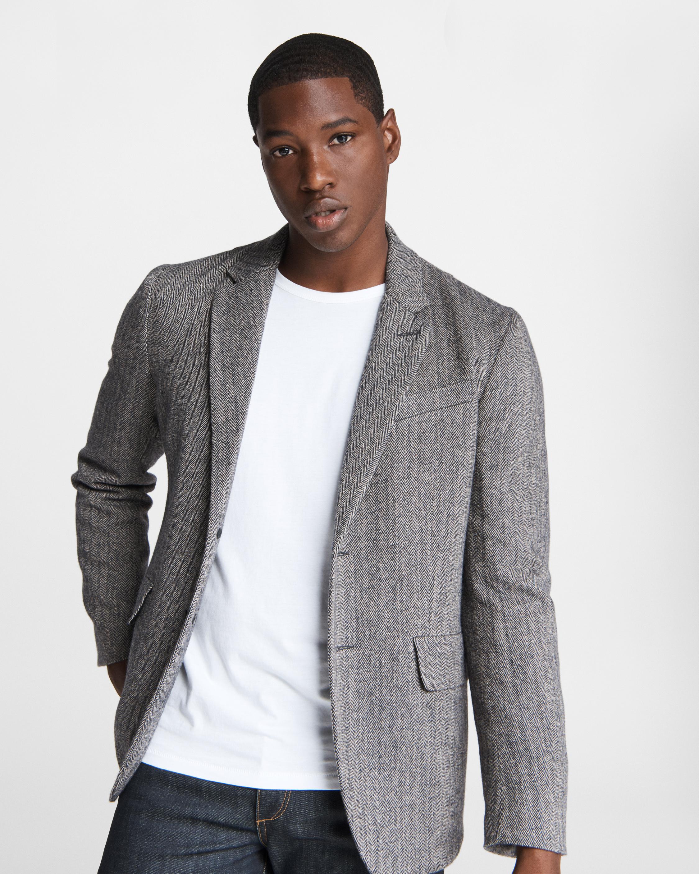 Deconstructed Razor Wool Blazer - Navy/Beige | rag & bone