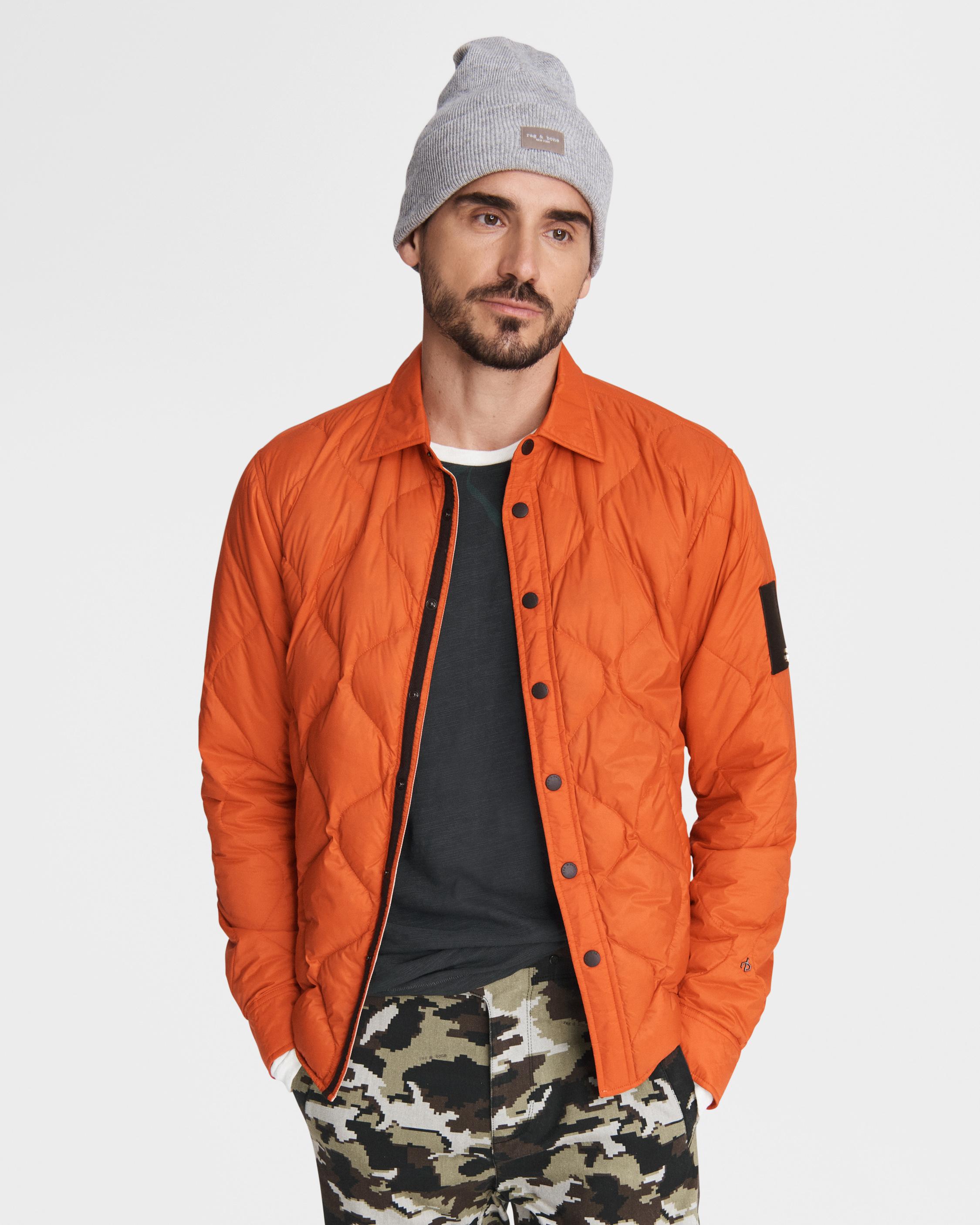 Padded Dane Nylon Jacket - Tangerine | rag & bone