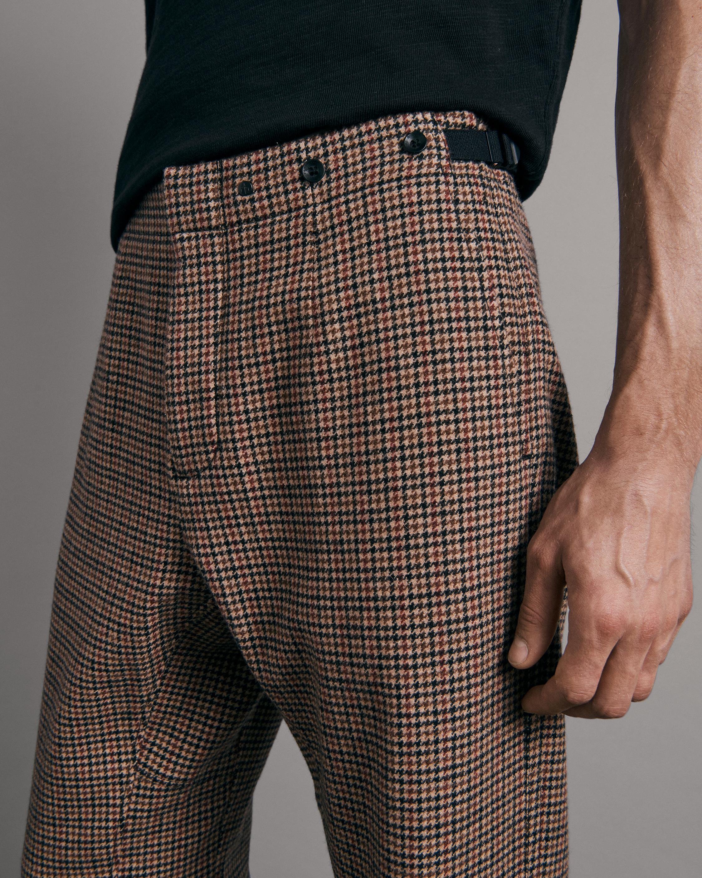 Chester Houndstooth Wool Trouser - Brown Houndstooth | rag & bone