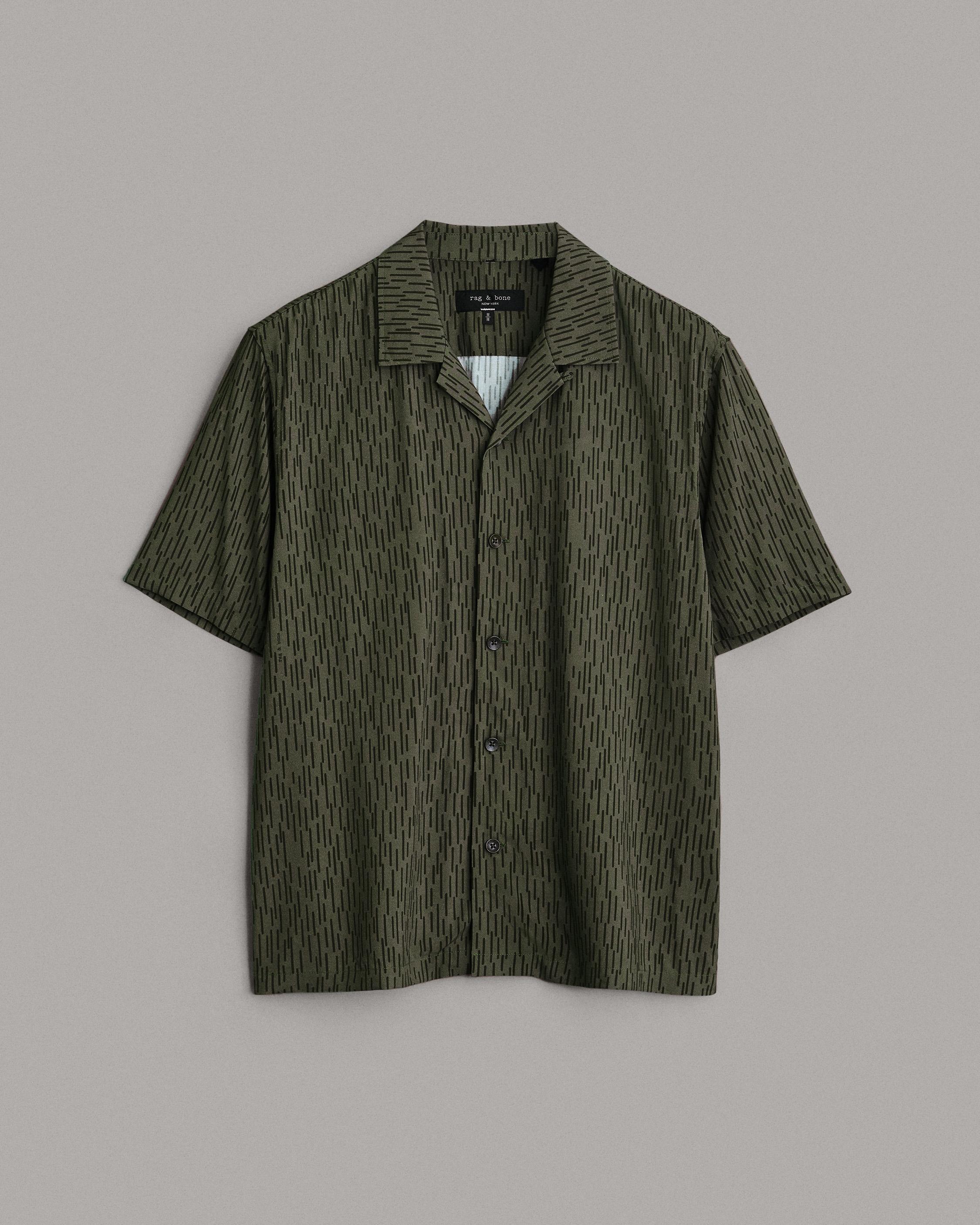 Avery Camo Viscose Shirt - Green Pin Camo | rag & bone
