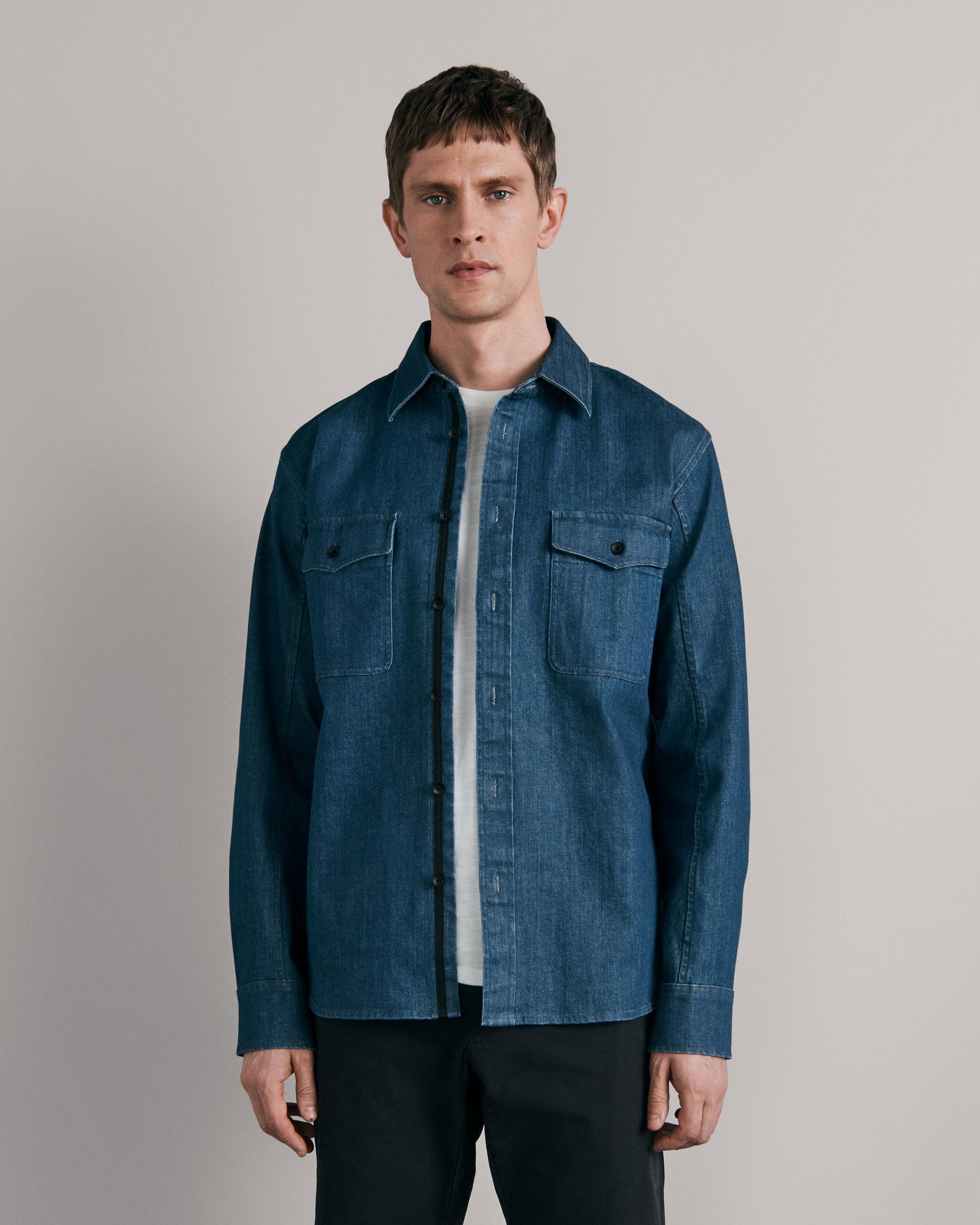 Japanese Cotton Engineered Shirt Jacket - Indigo Rinse | rag & bone