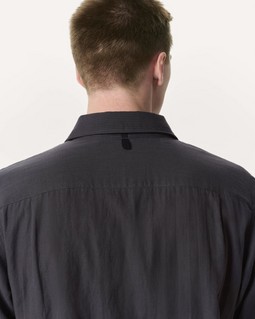 Finch Striped Cotton Gauze Shirt - Dark Grey | rag & bone Finch Striped Cotton Gauze Shirt - Dark Grey | rag & bone