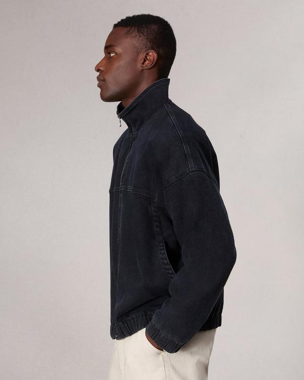 rbSTRIDE Denim Track Jacket - Inkwell | rag & bone rbSTRIDE Denim Track Jacket - Inkwell | rag & bone