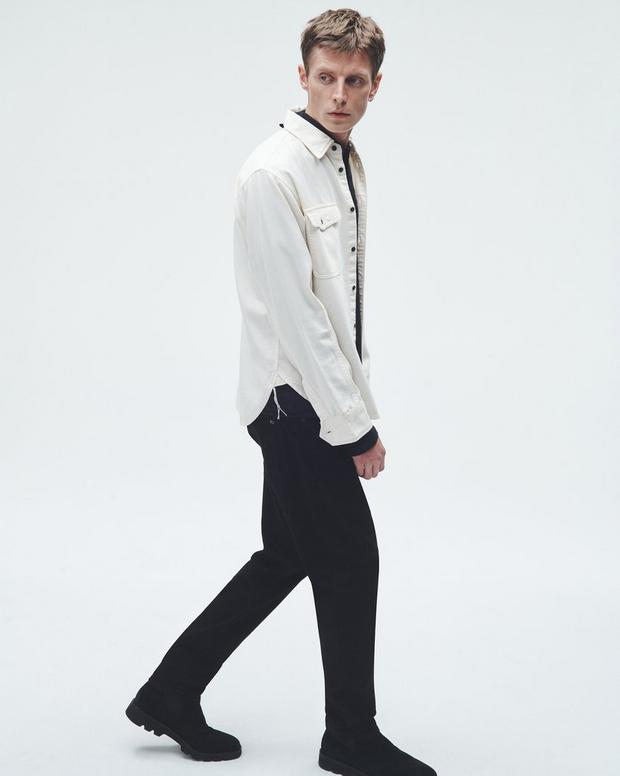 Featherweight Denim Shirt - Ecru | rag & bone Featherweight Denim Shirt - Ecru | rag & bone