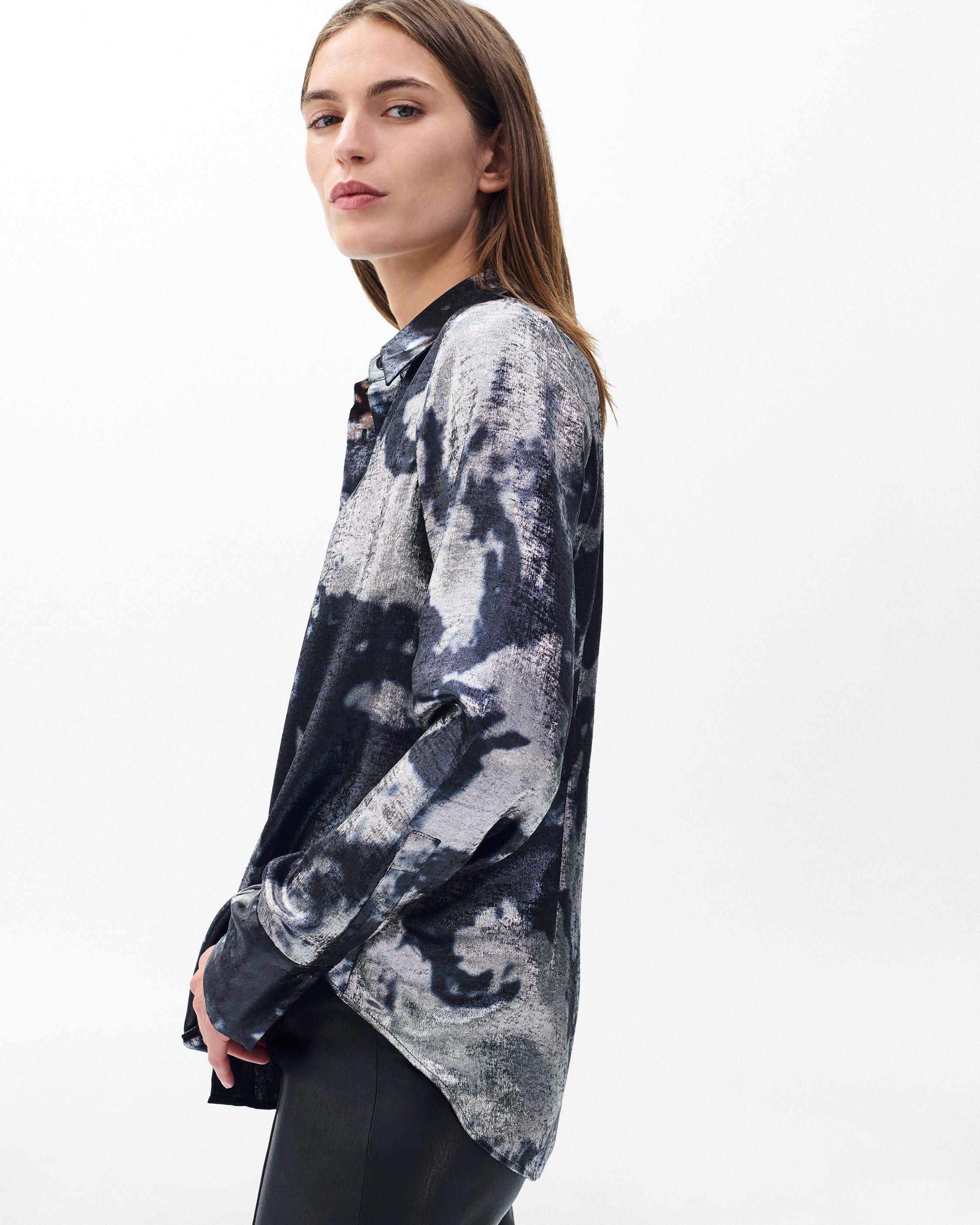 Yvette Metallic Top - Silver Multi | rag & bone
