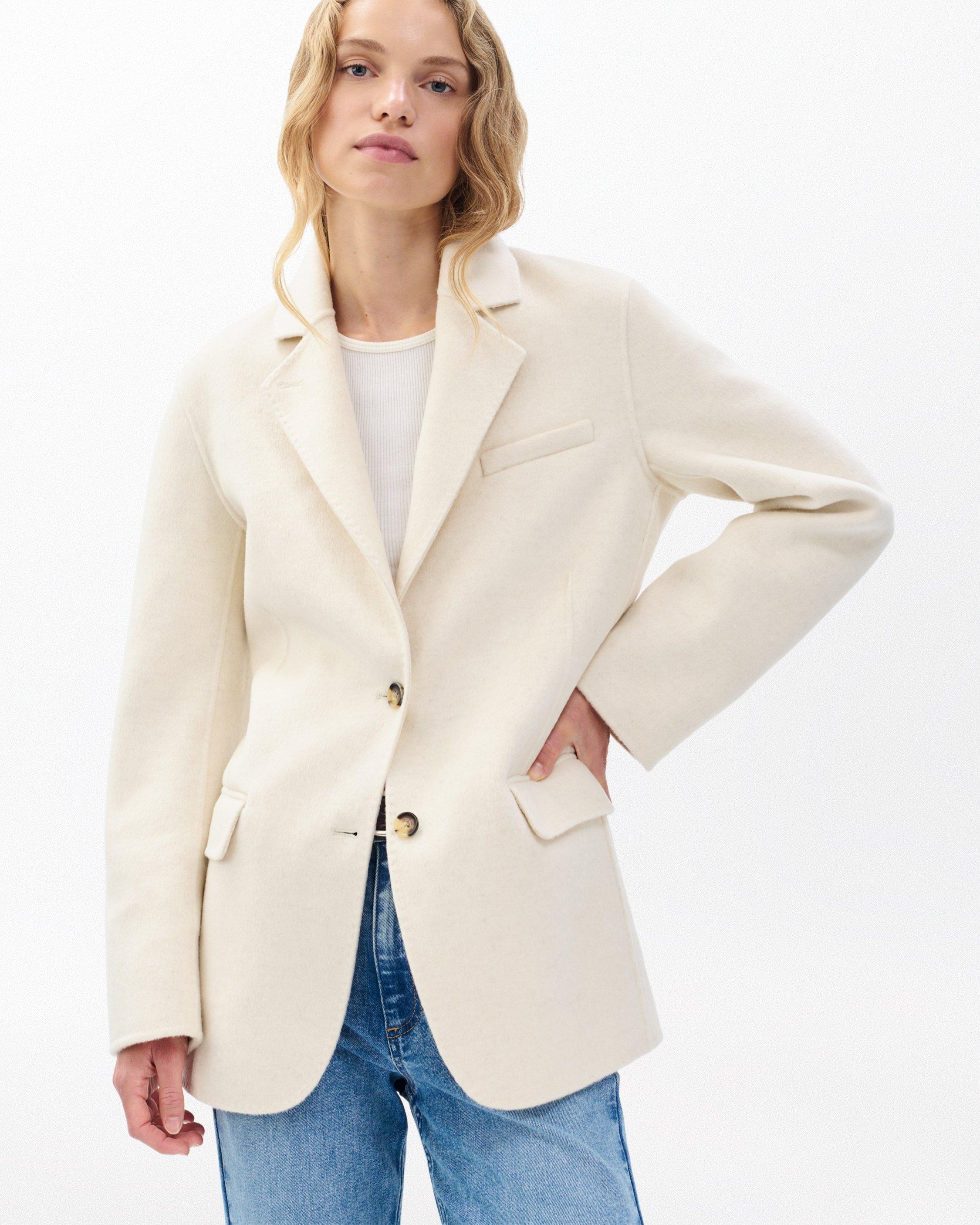 Zoe Double-Face Wool Blazer - Ivory | rag & bone