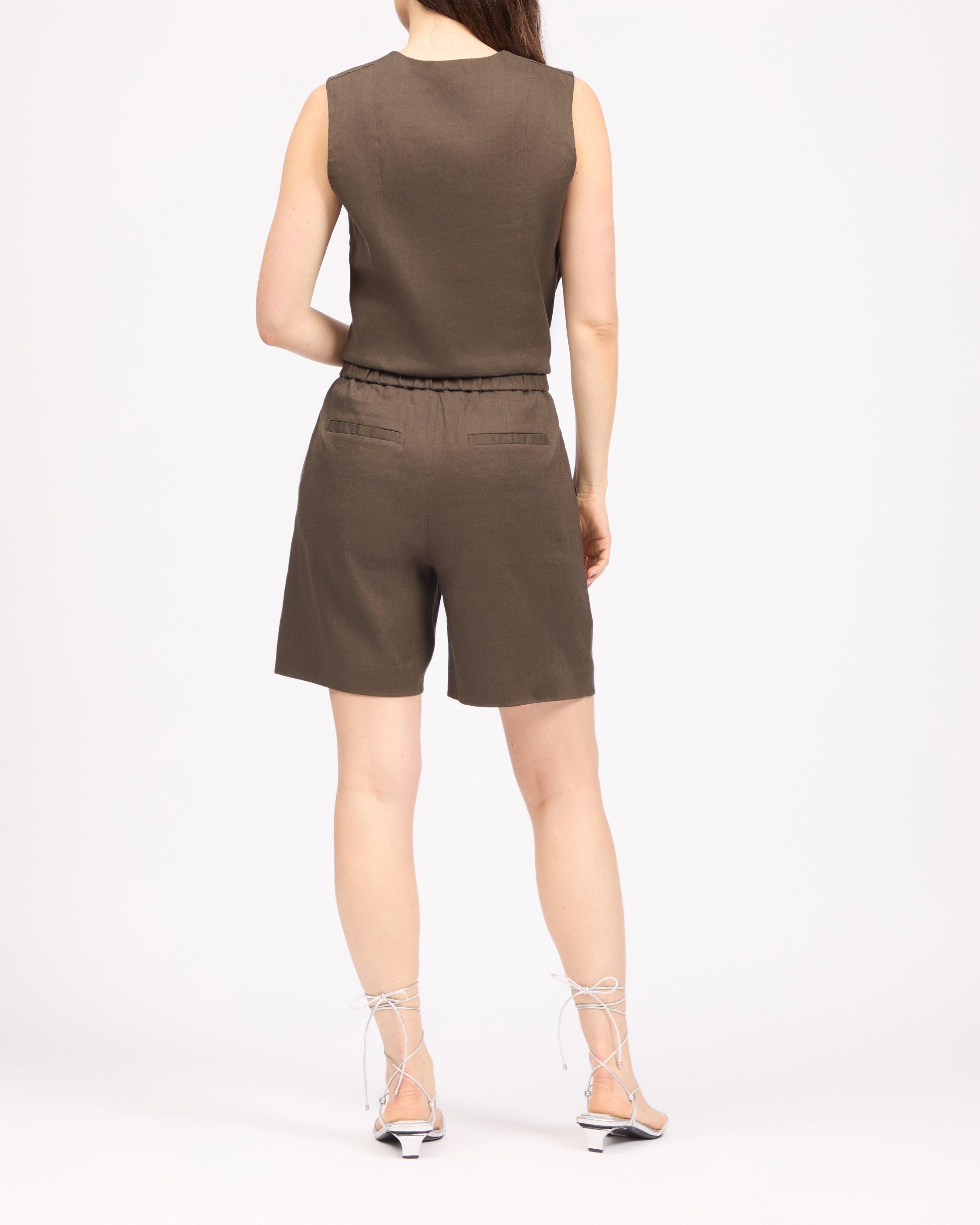 Lena Linen-Blend Short - Midnight Olive | rag & bone