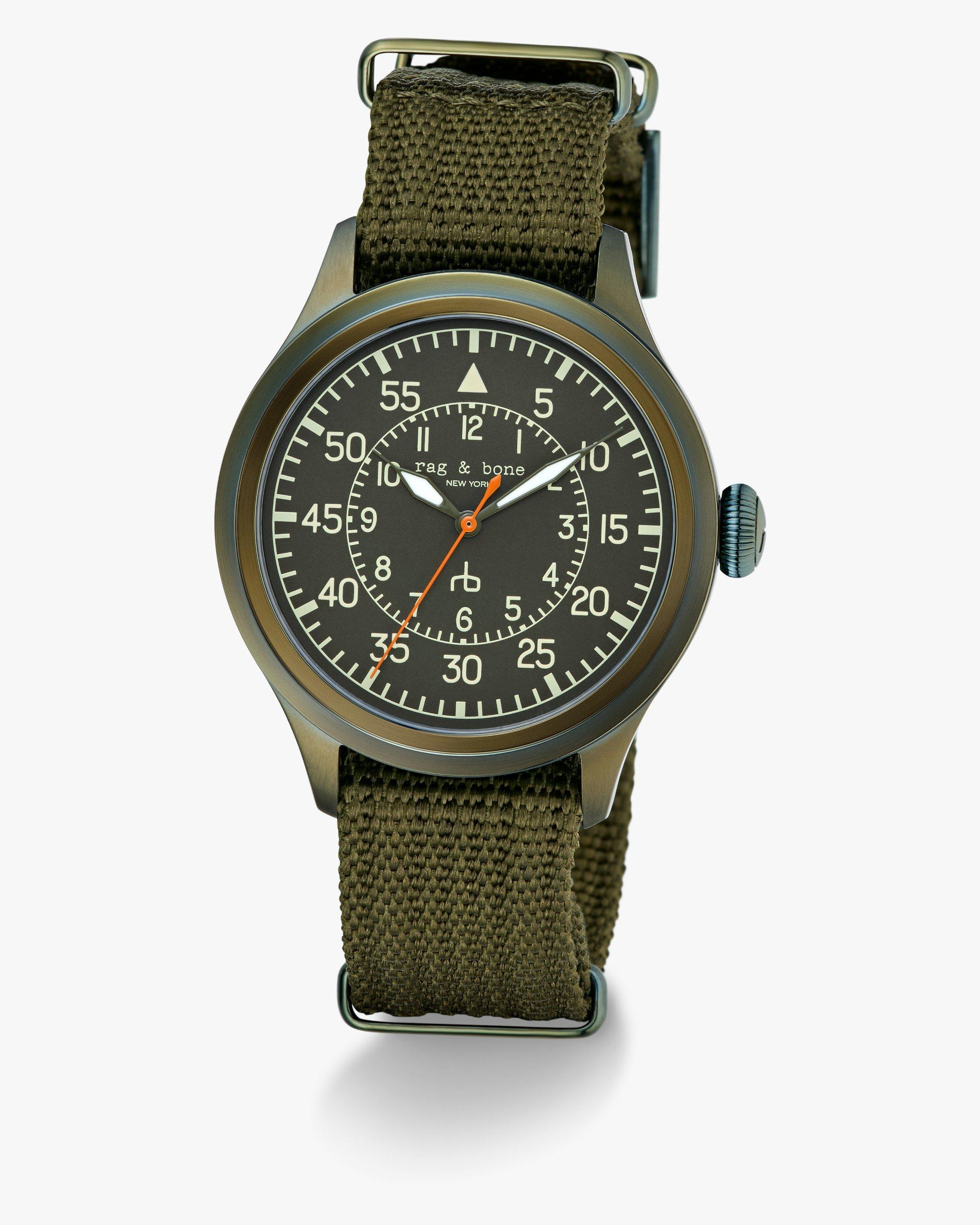 Archer Pilot Watch, 42mm - Green | rag & bone