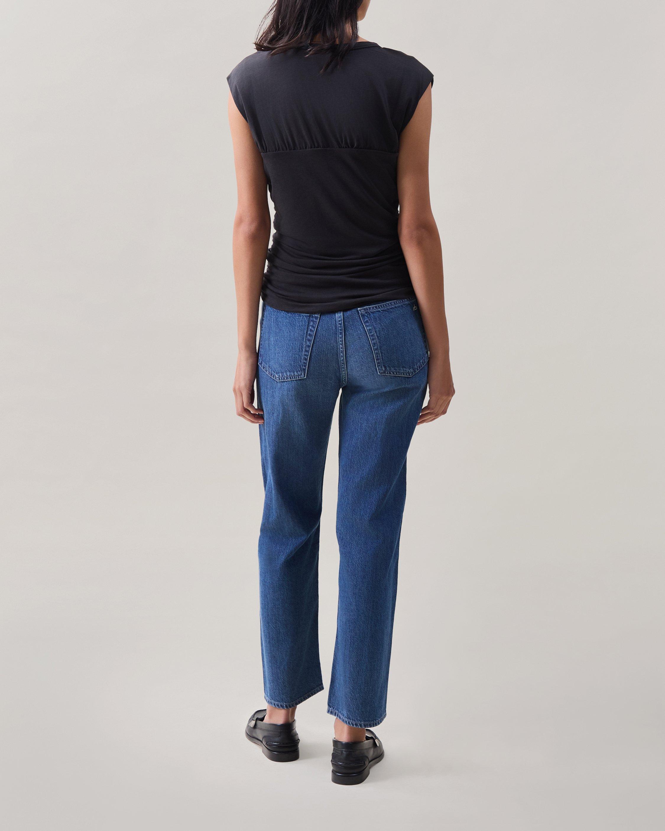 The Jersey Banded Top - Dark Grey | rag & bone