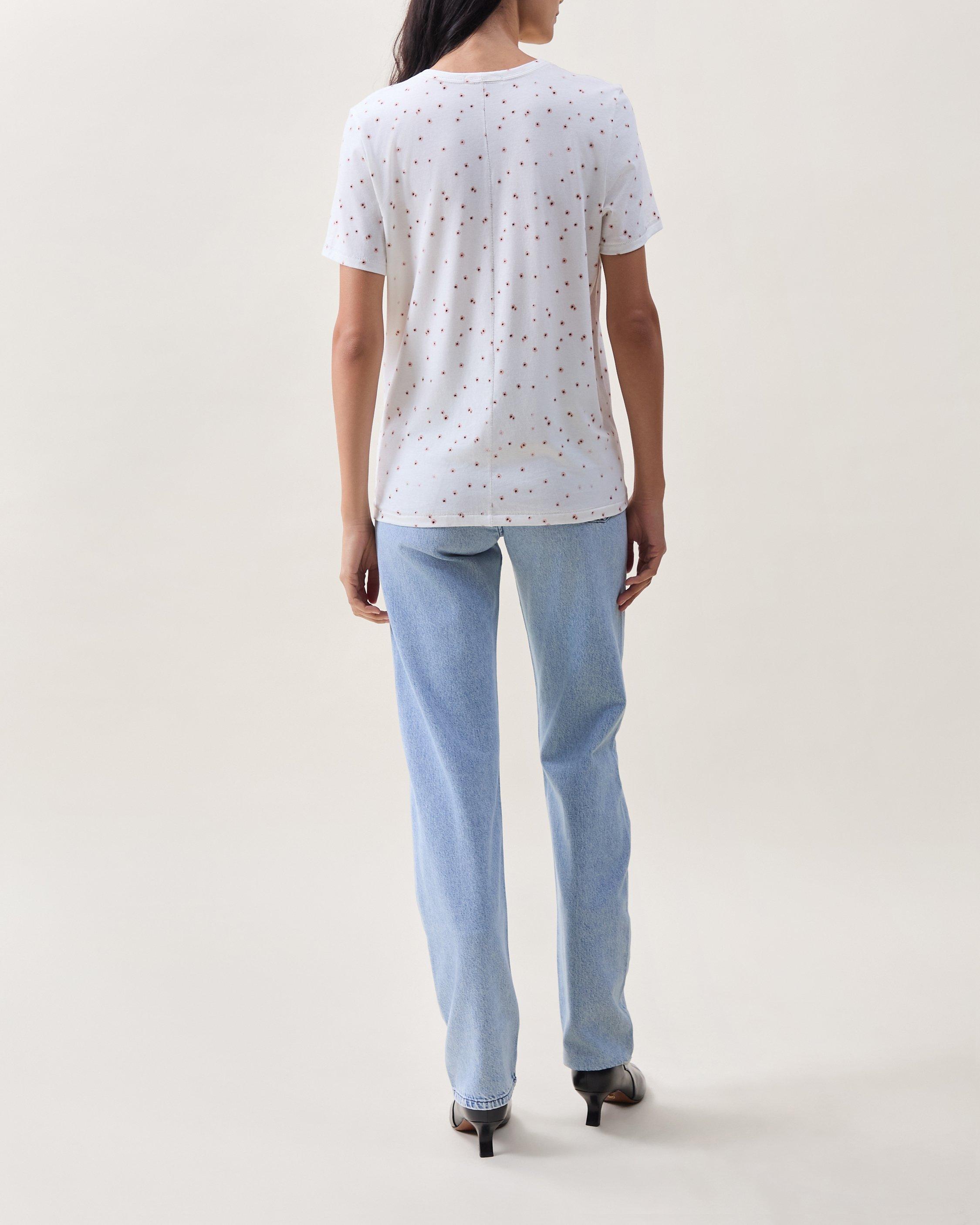 Printed Poppy Jersey Tee - Orange Mlti | rag & bone