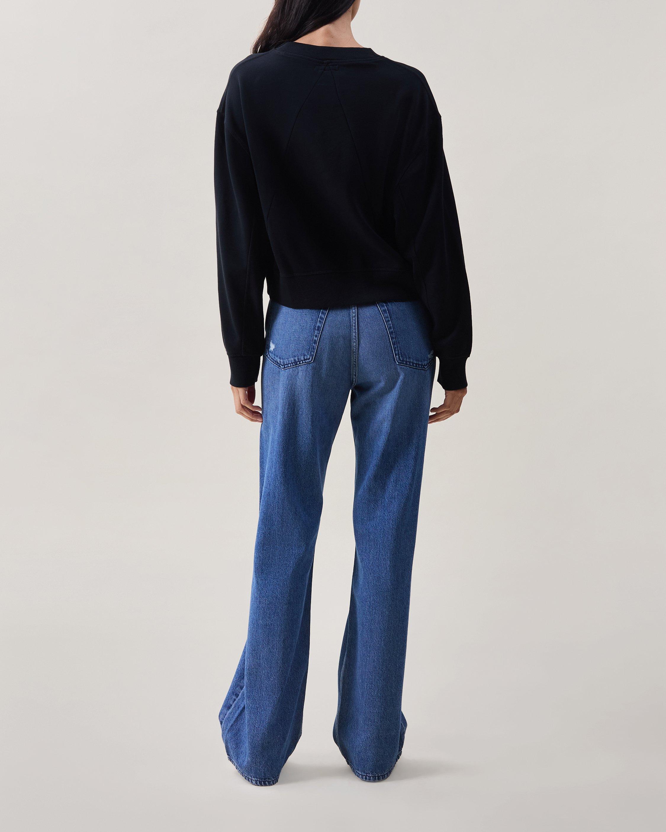 Logo Terry Sweatshirt - Black | rag & bone