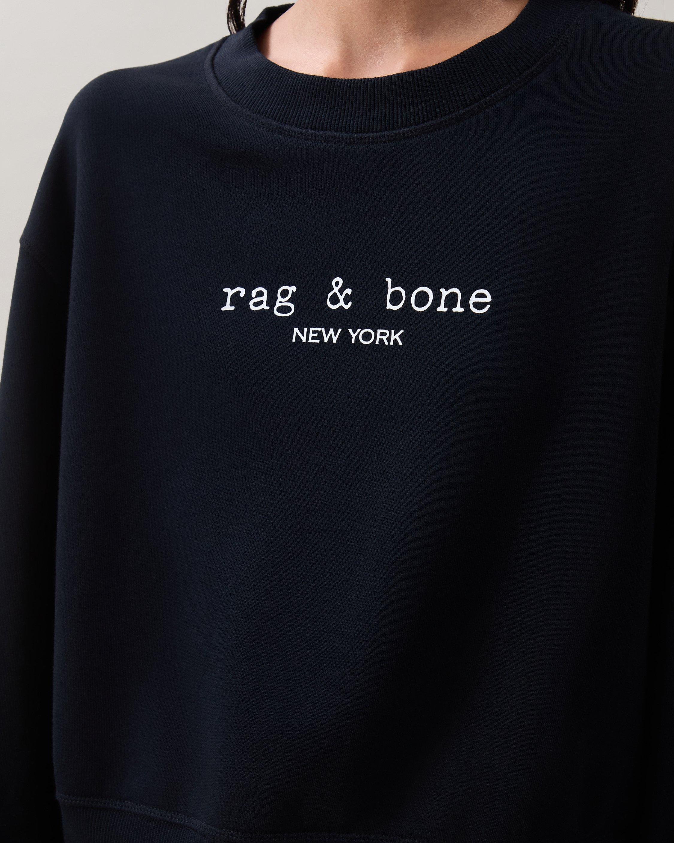 Logo Terry Sweatshirt - Black | rag & bone