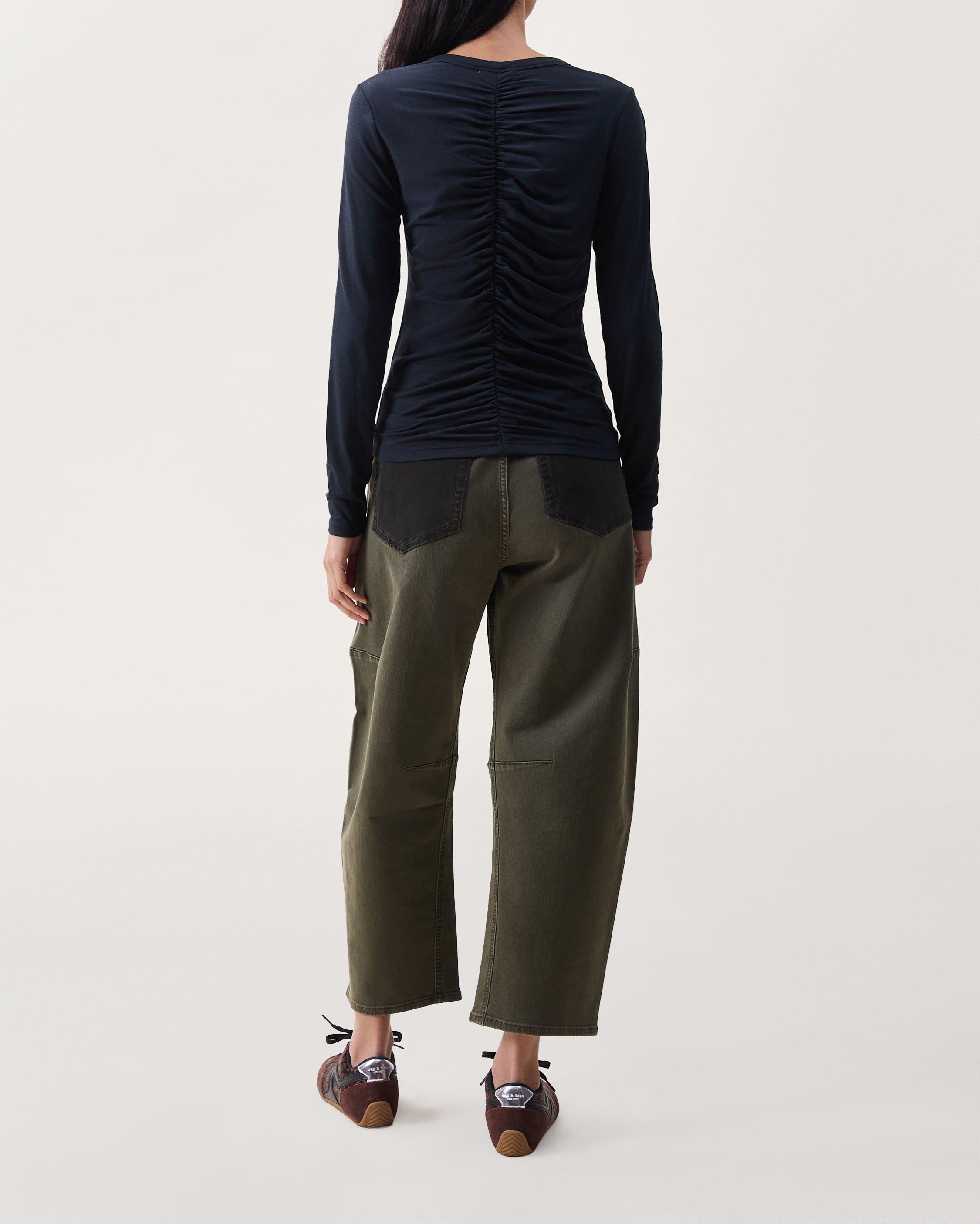 Lucy Shirred Top - Black | rag & bone