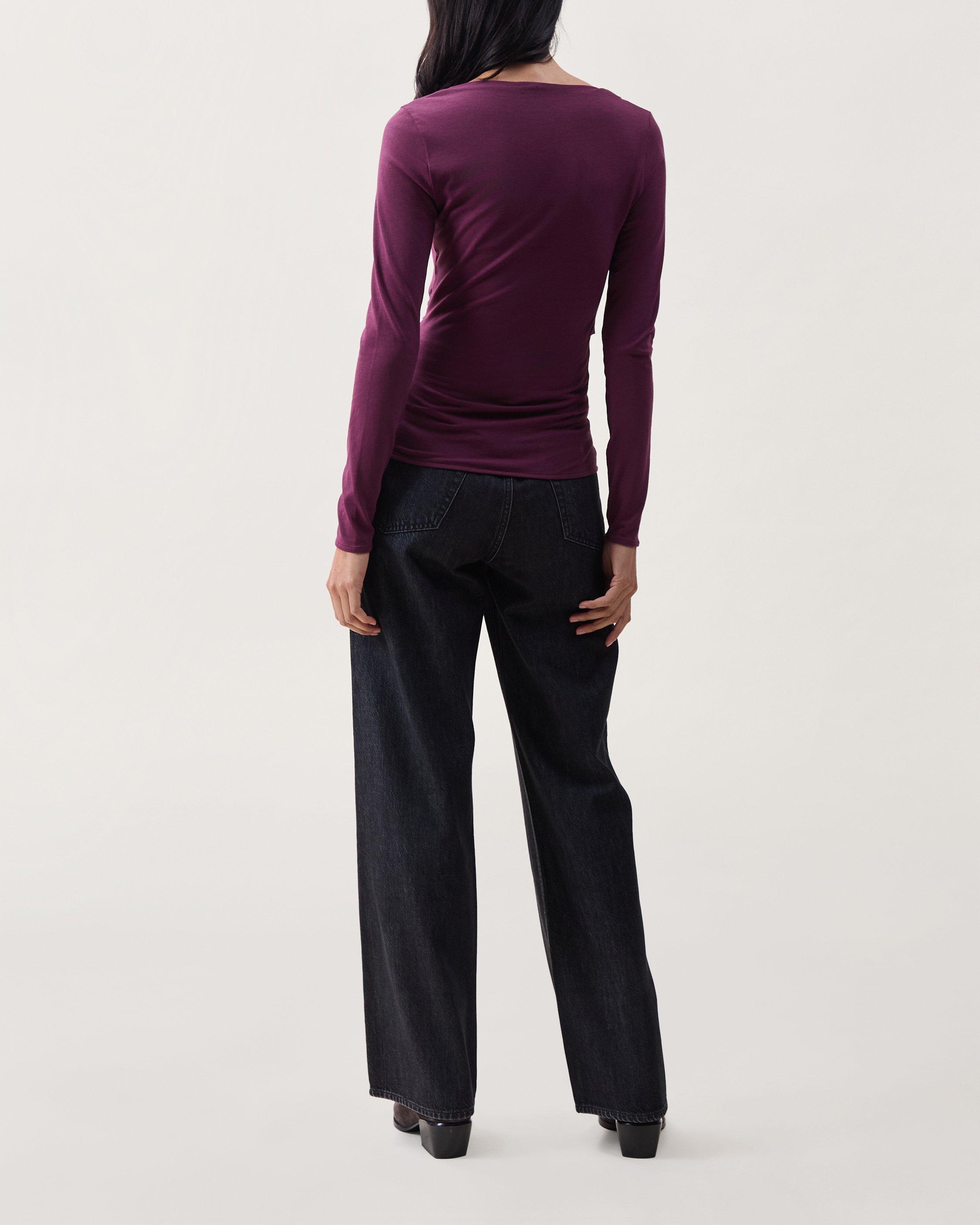 Lucy Ruched Top - Dark Berry | rag & bone