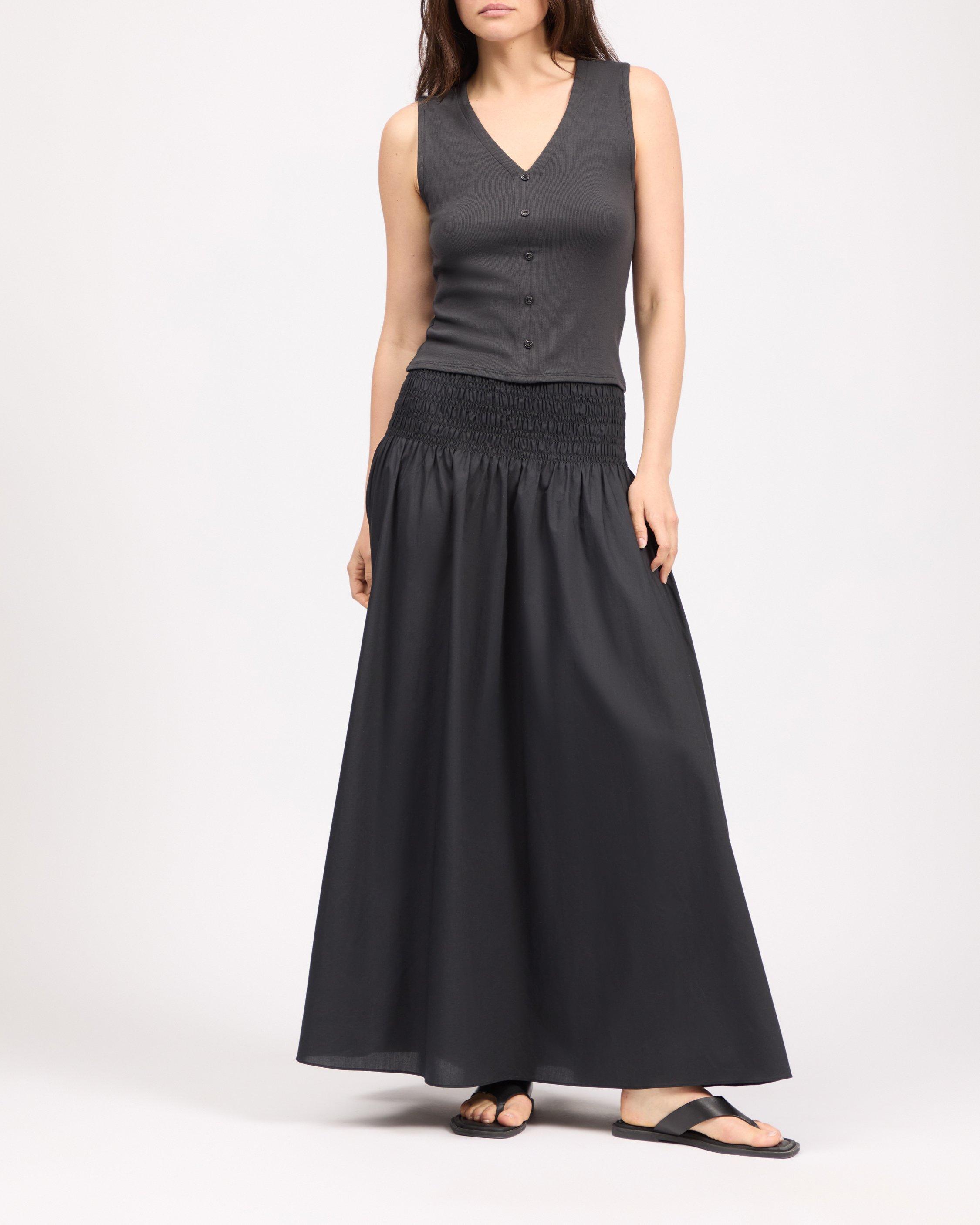 Essie Ribbed Button Tank - Black | rag & bone