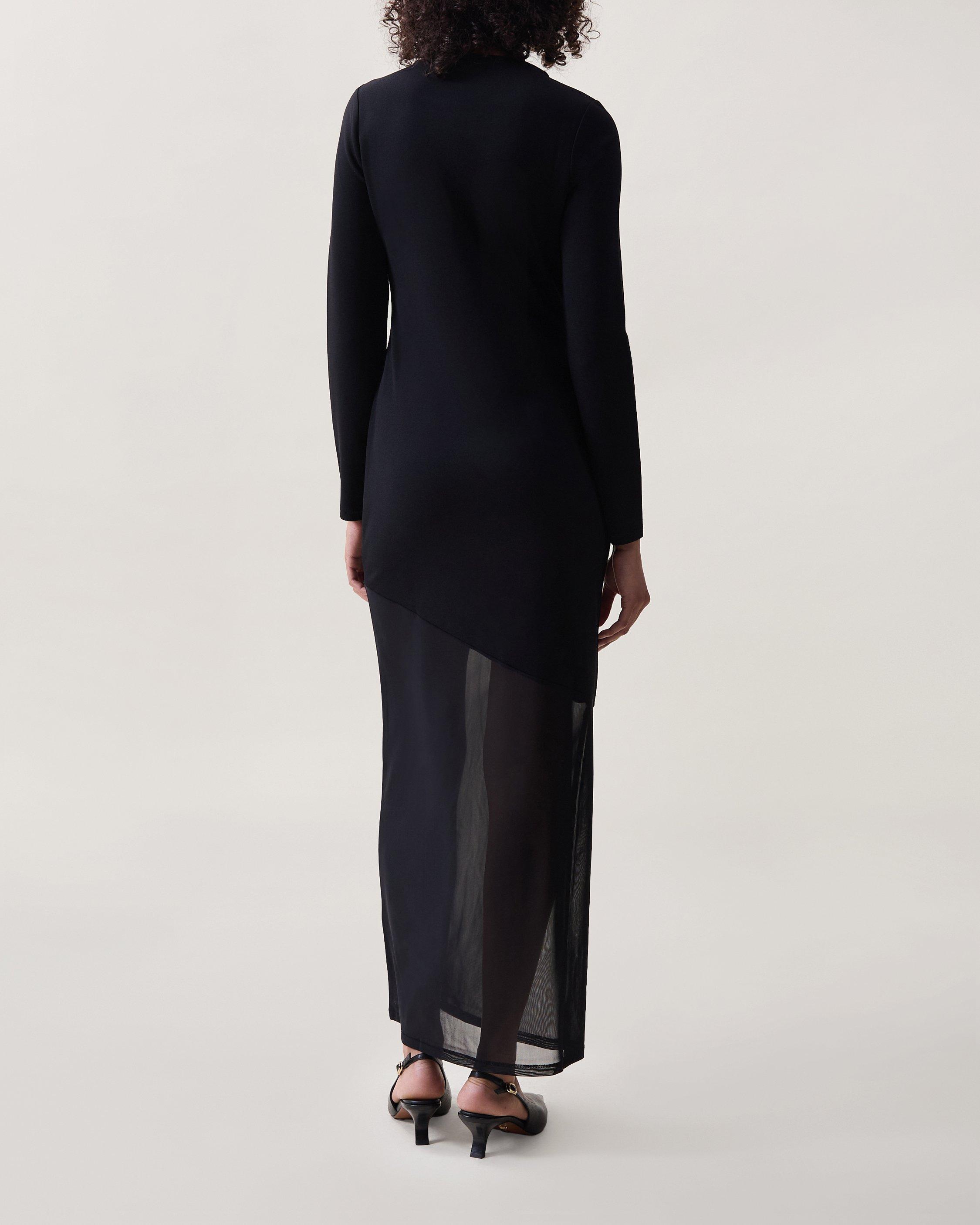 Sascha Mixed-Media Dress - Black | rag & bone