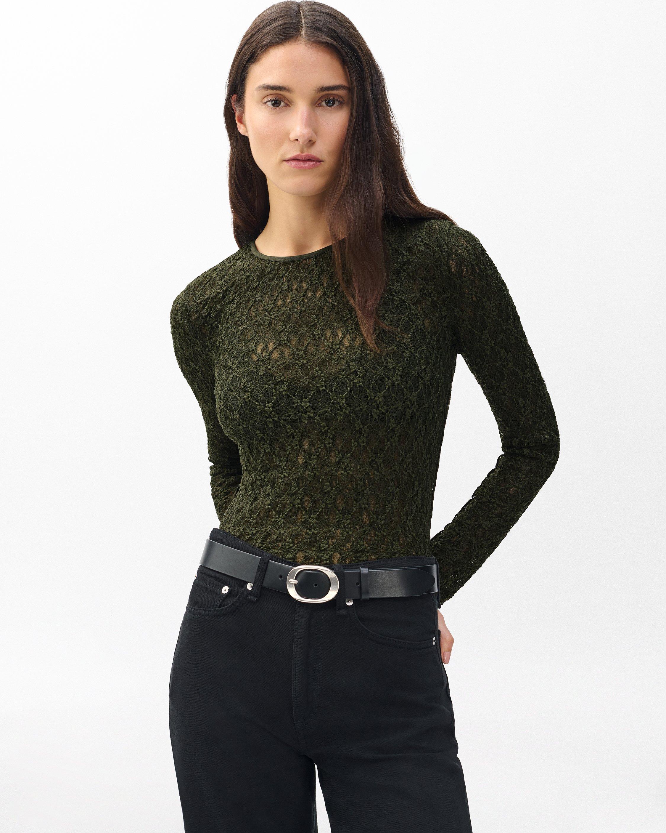 Ellie Lace Top - Army | rag & bone
