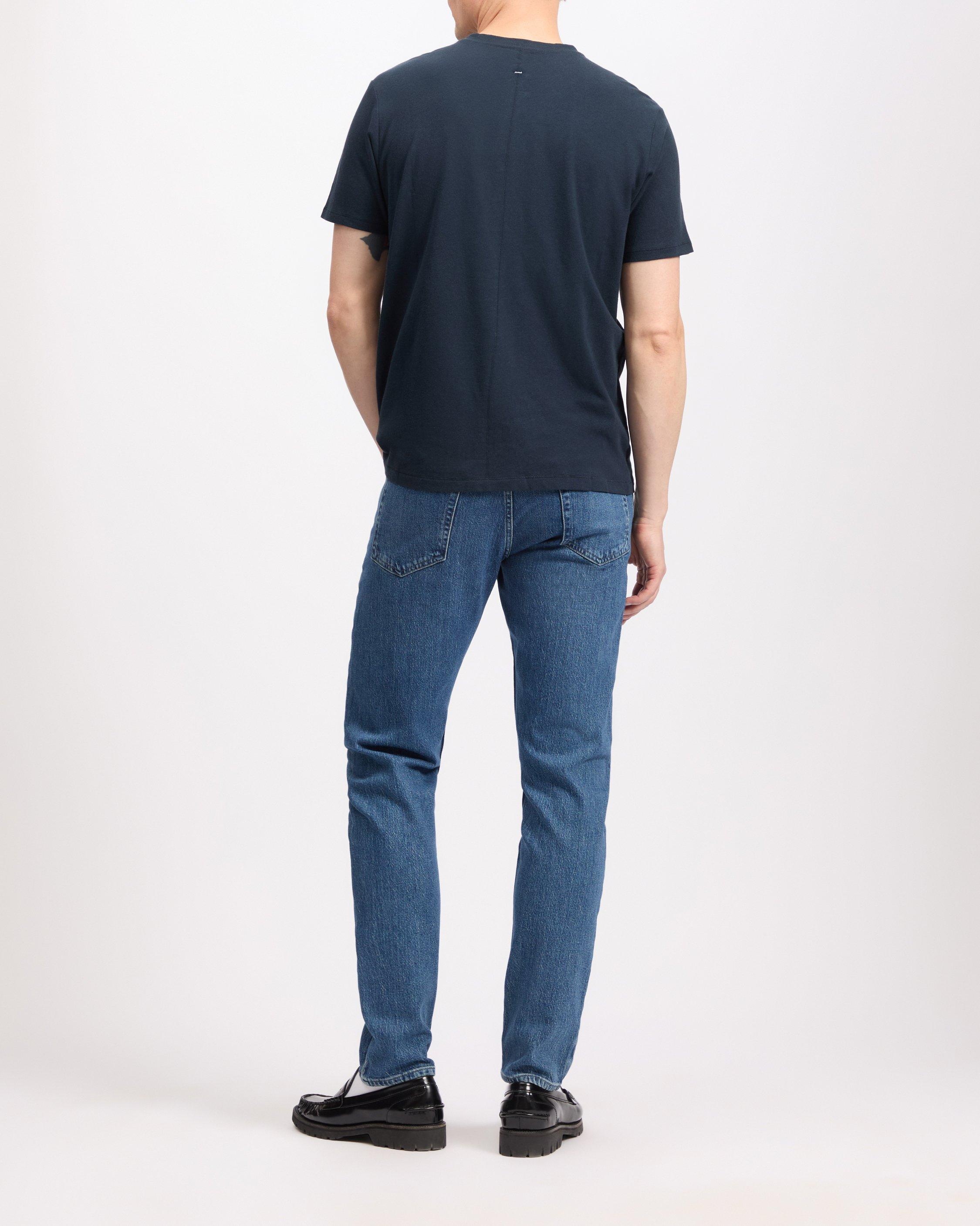 Darien Cotton-Linen Vee - Navy | rag & bone