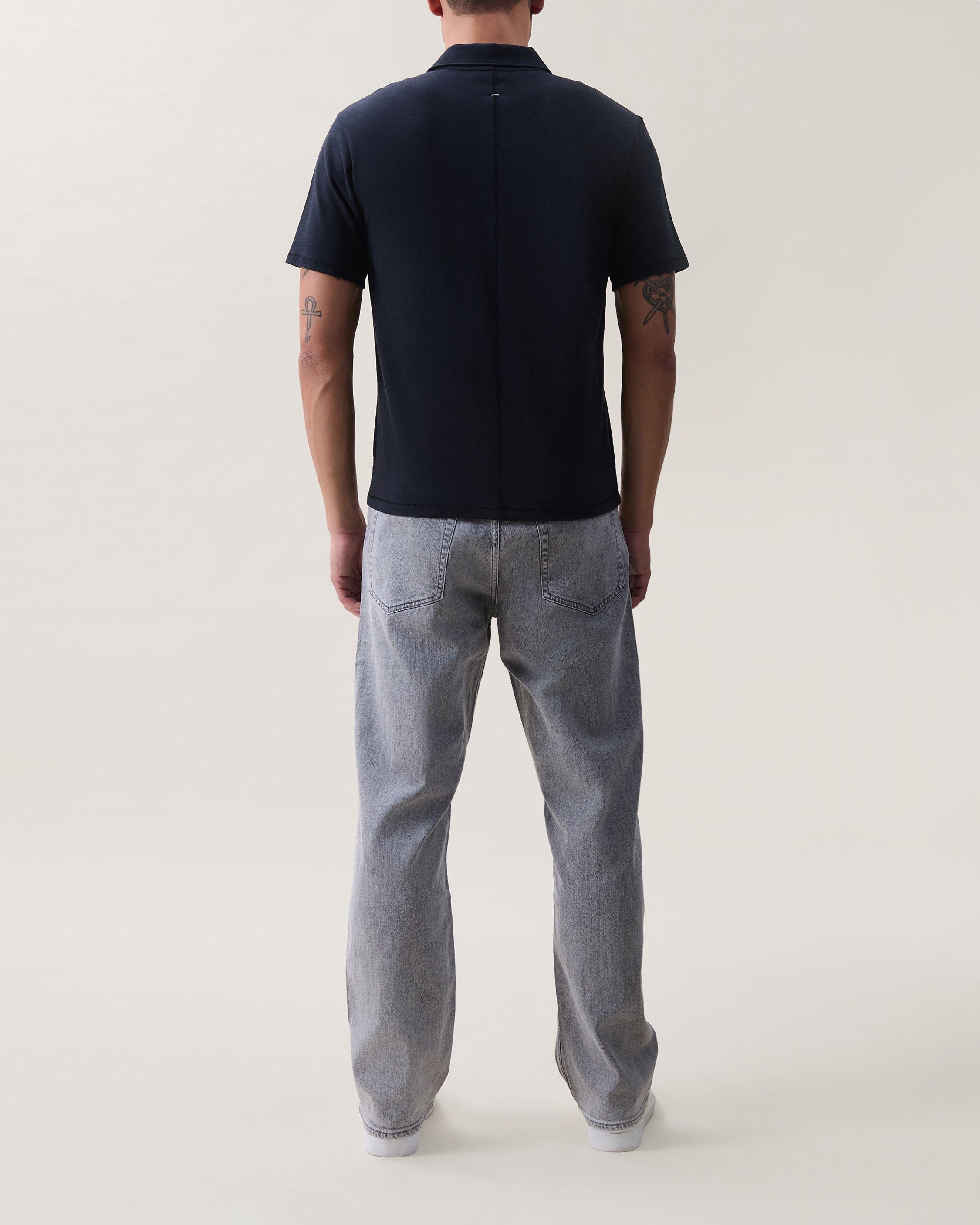 Classic Slub Cotton Polo - Black | rag & bone