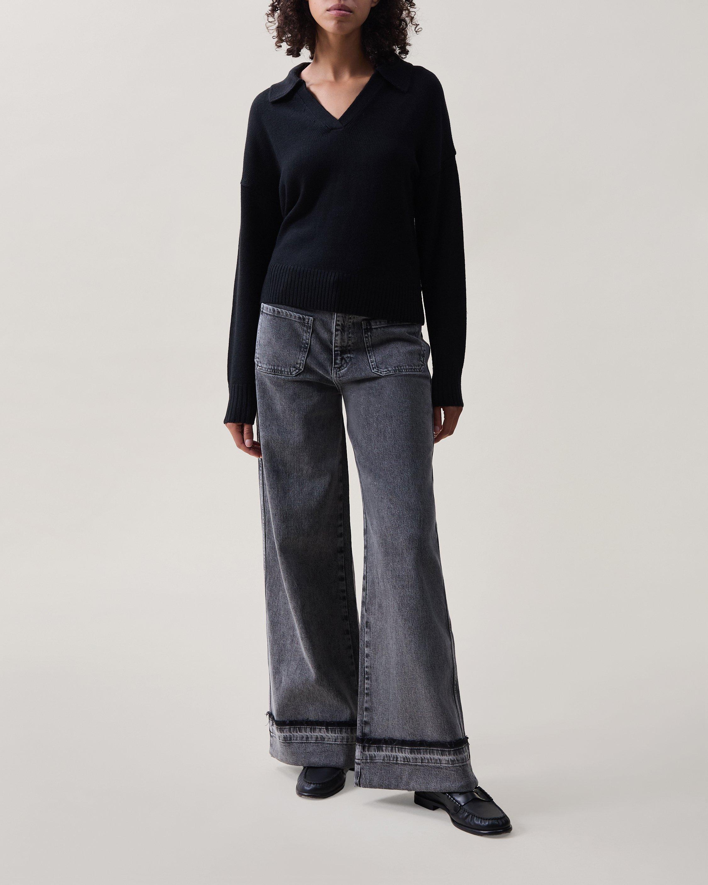 Gretchin Wool-Blend Polo - Black | rag & bone