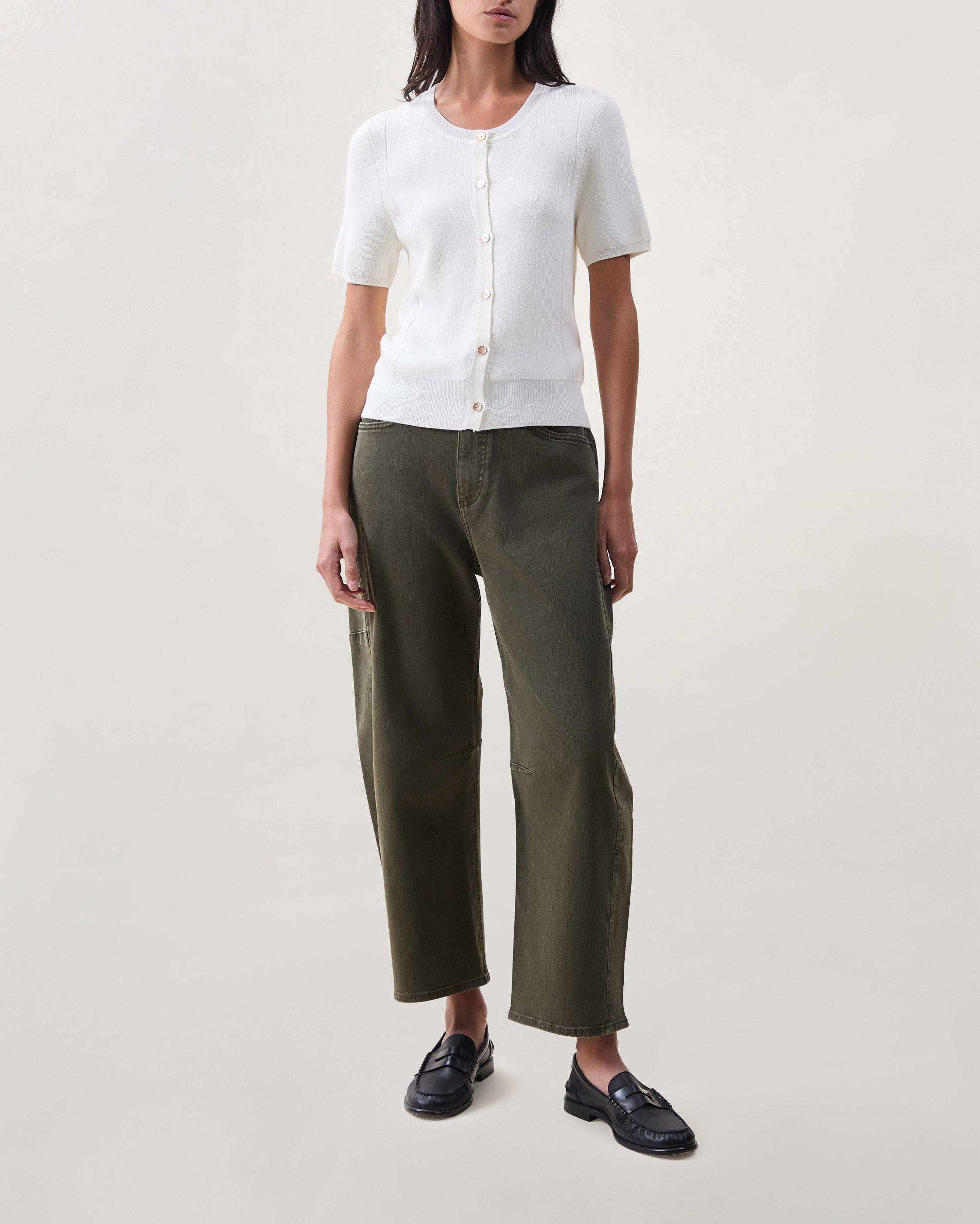 Michal Short-Sleeve Cardigan - Chalk | rag & bone