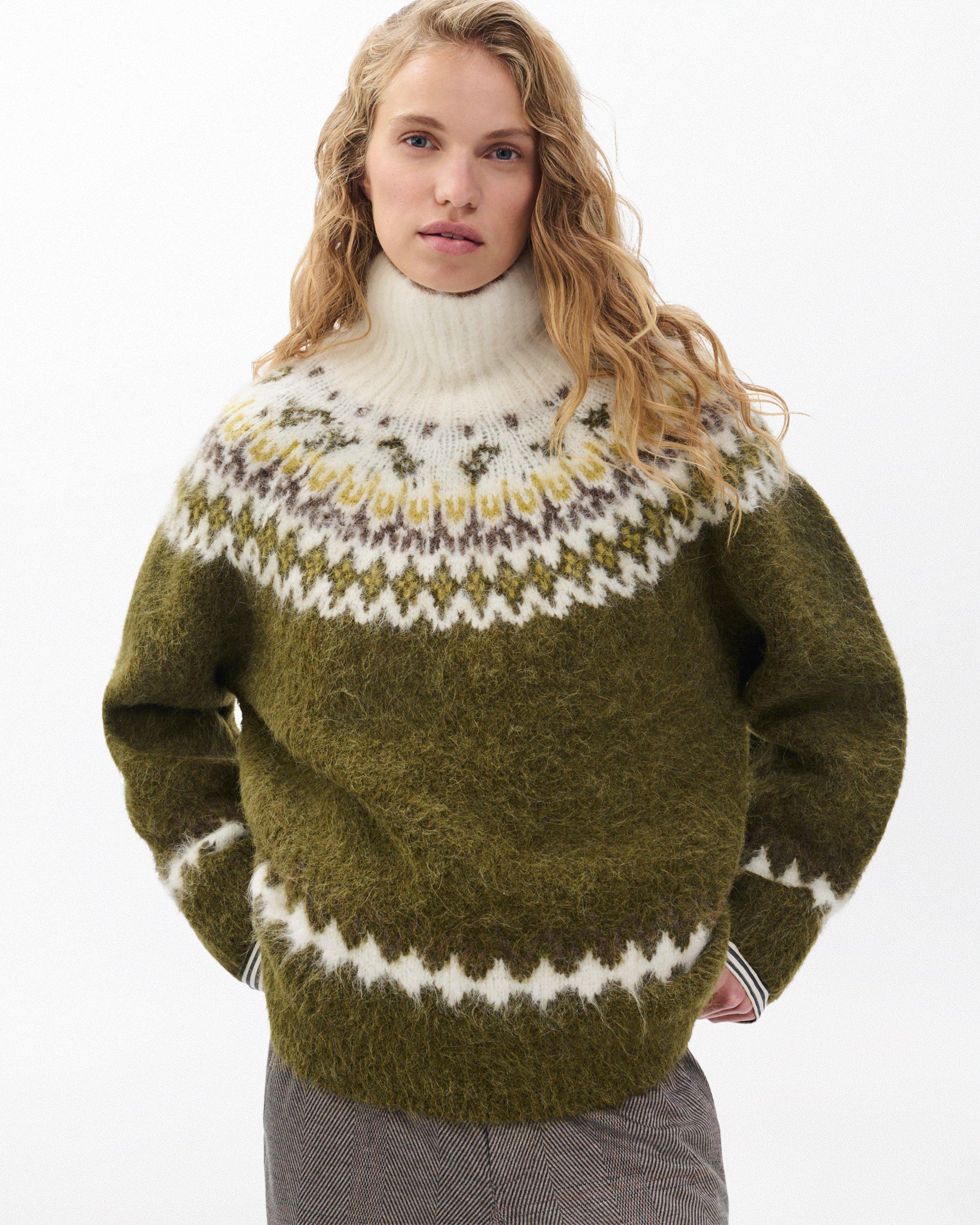 Beth Fair Isle Turtleneck Sweater - Army Multi | rag & bone