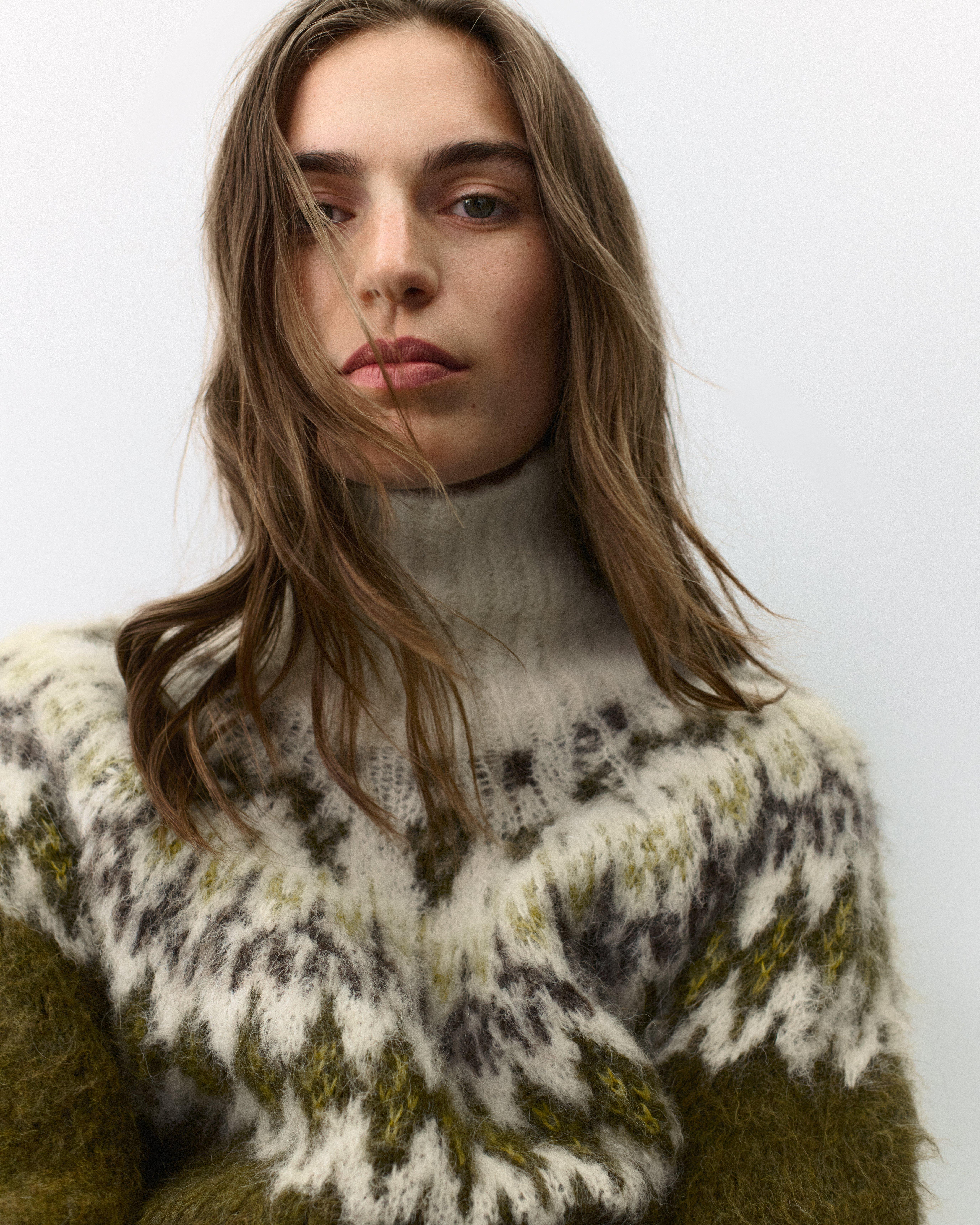 Beth Fair Isle Turtleneck Sweater - Army Multi | rag & bone