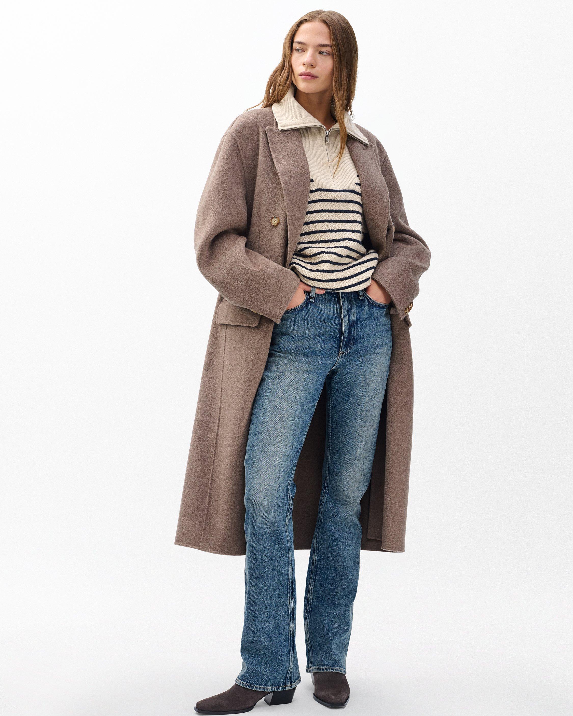 Natalia Cashmere Half-Zip Sweater - Oatmeal Multi | rag & bone