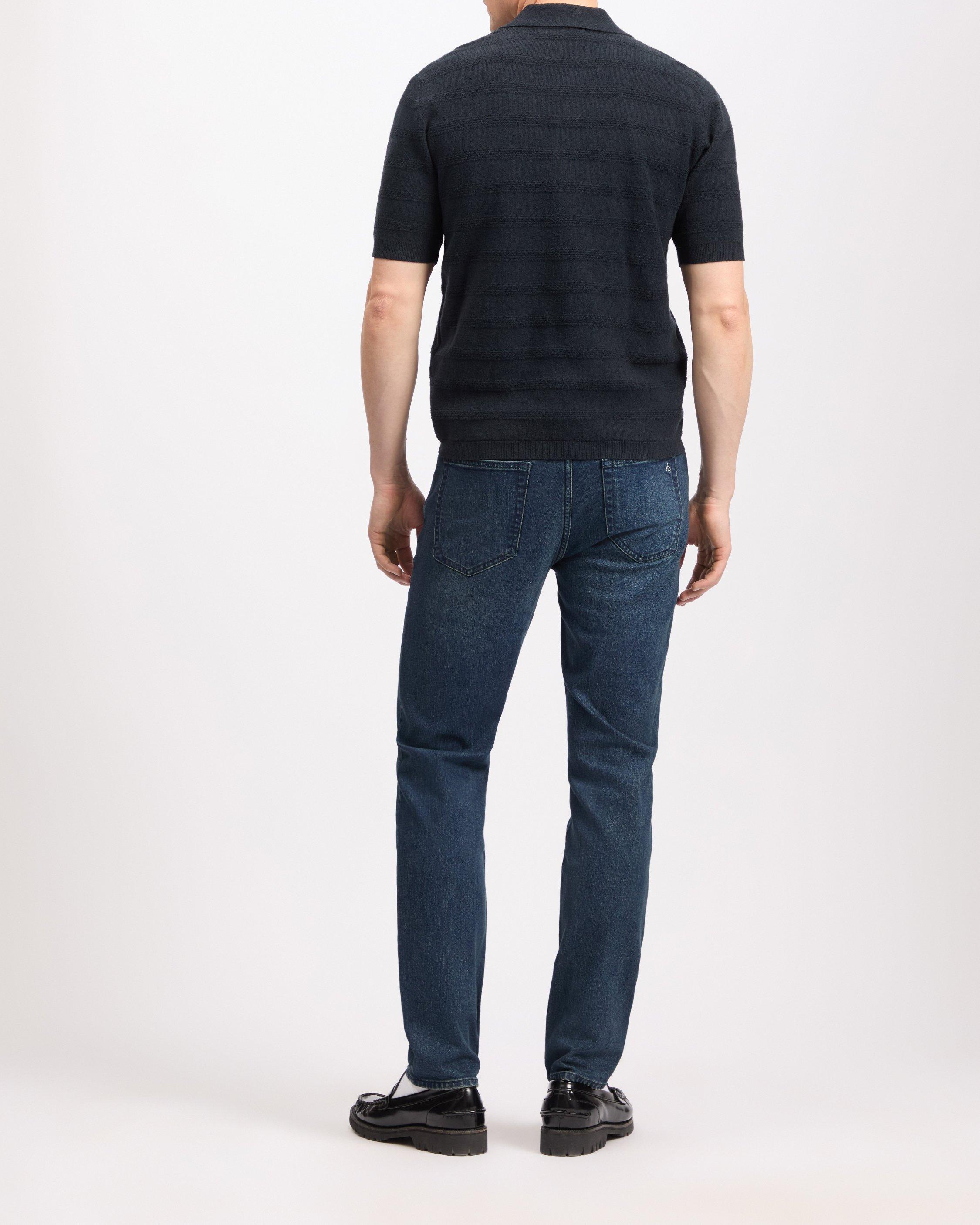 Troy Short-Sleeve Zuma Knit Shirt - Navy | rag & bone