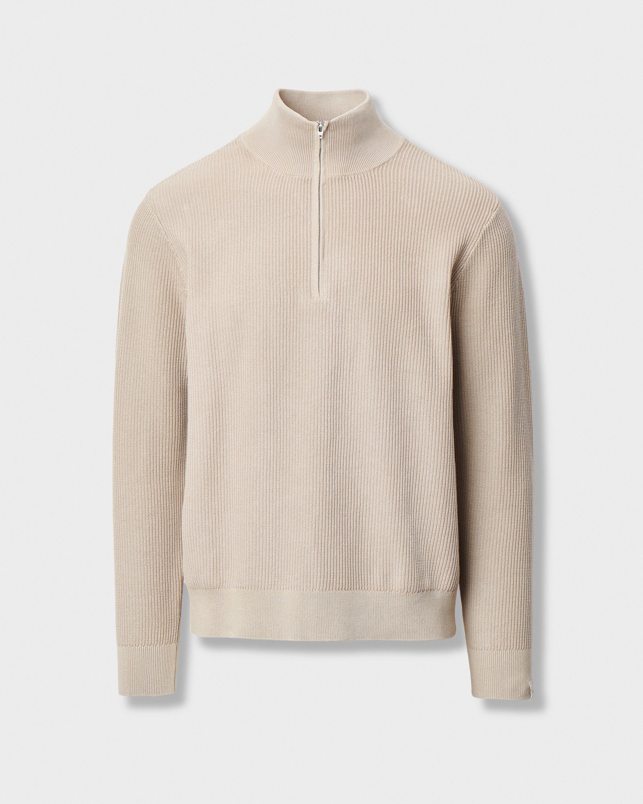 Caden Quarter-Zip Sweater - Taupe | rag & bone