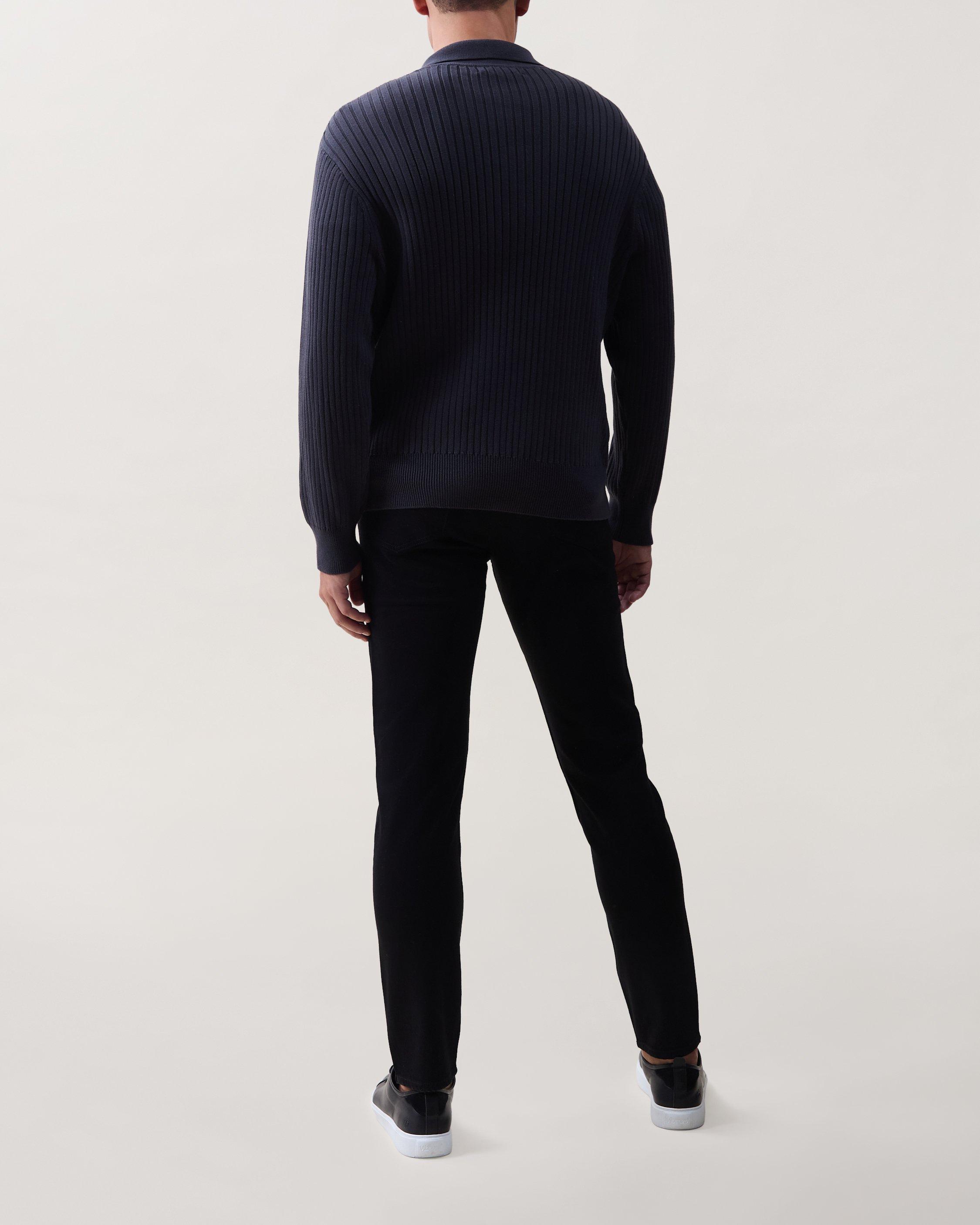 Curtis Ribbed Quarter-Zip Sweater - Dark Grey | rag & bone