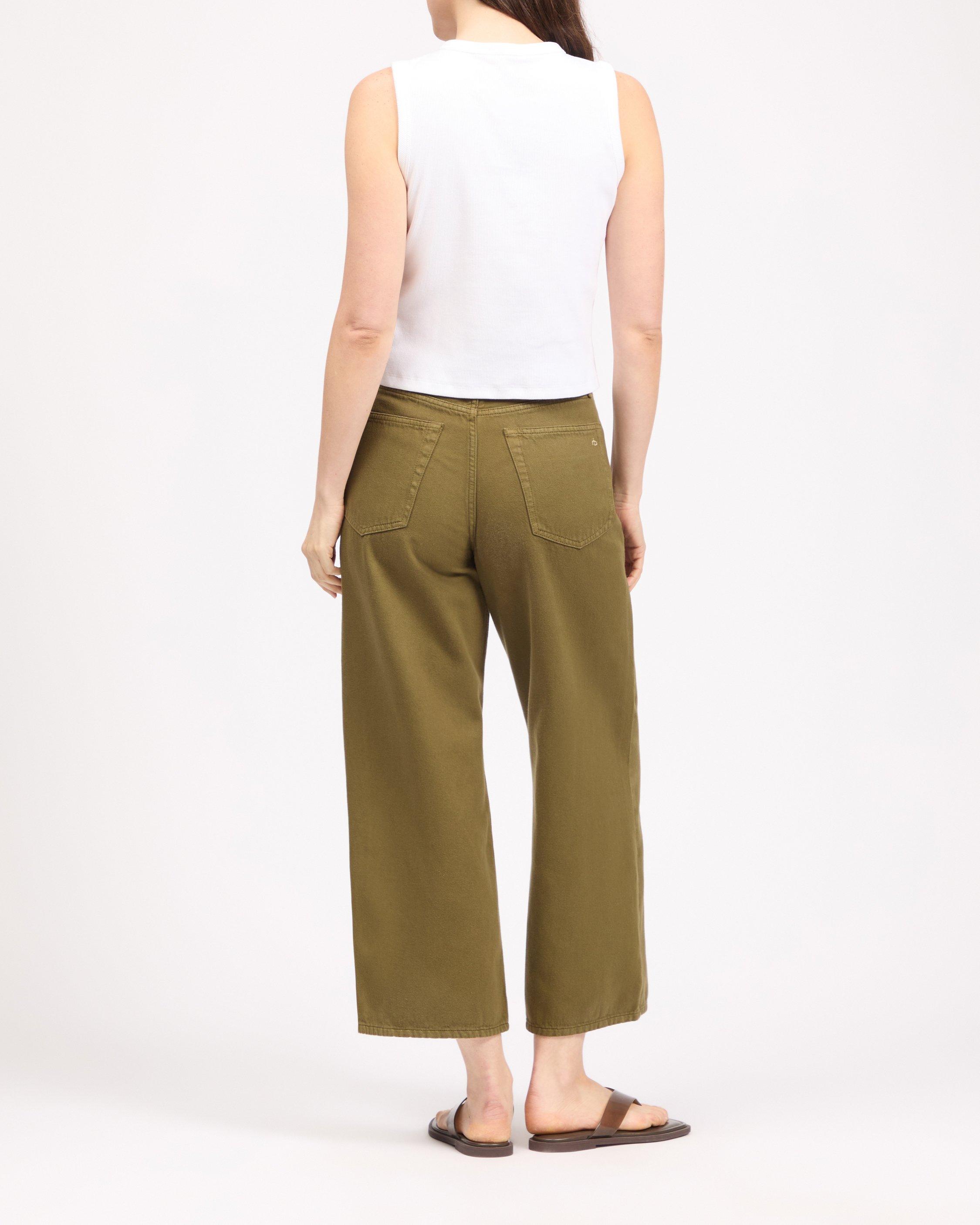 Annie Ankle Wide-Leg Jean - Olive | rag & bone
