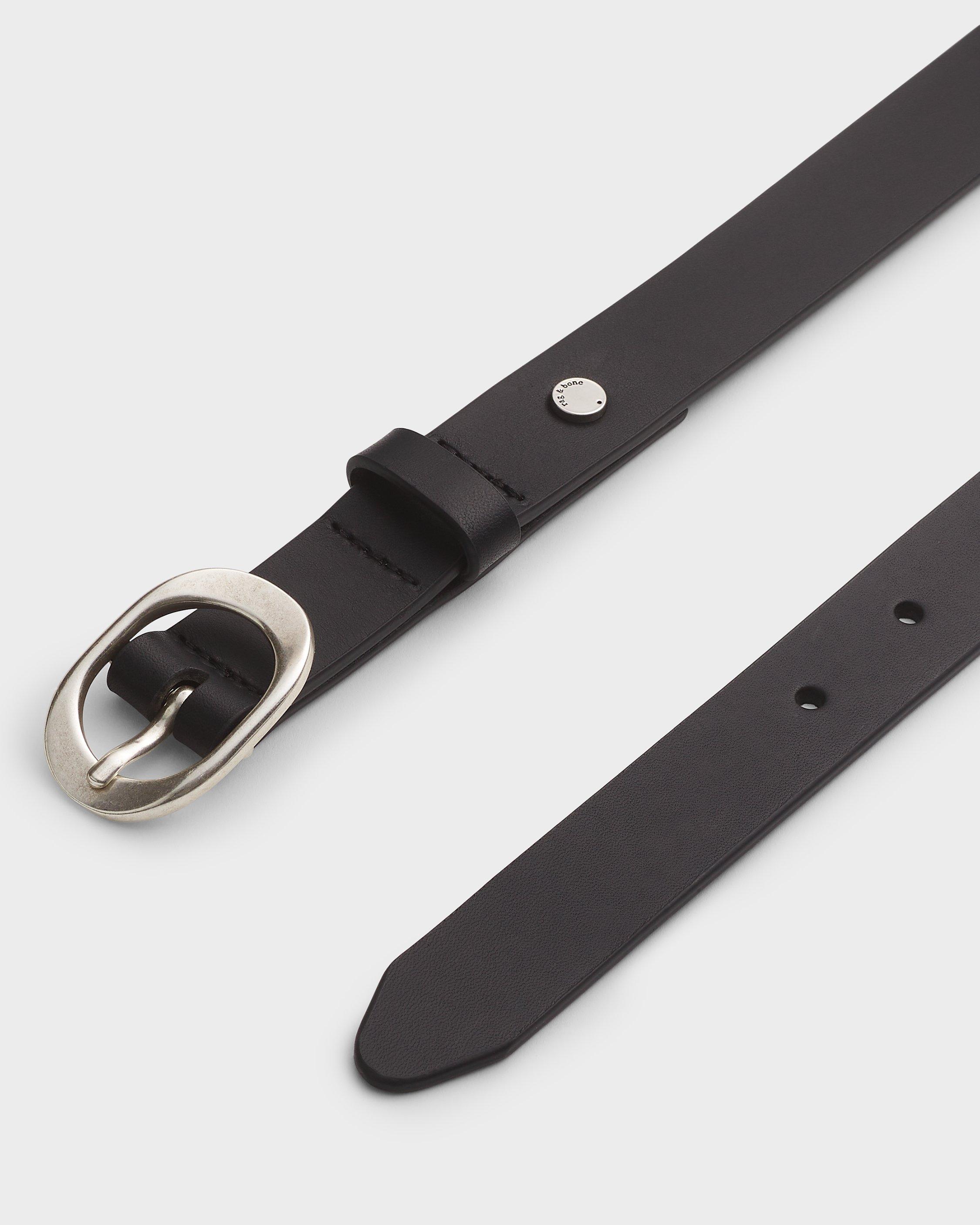 Vera Italian Leather Belt - Black | rag & bone