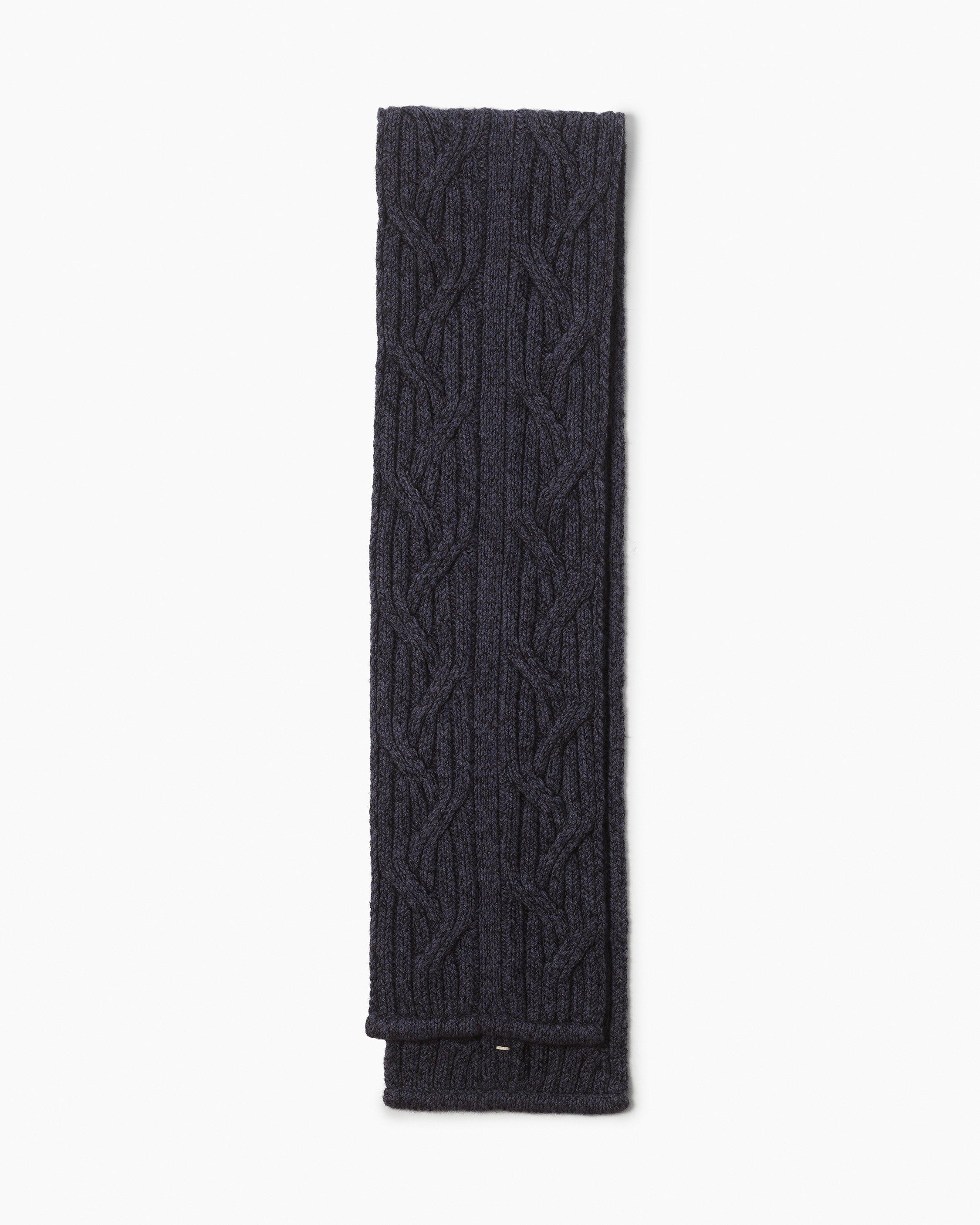 Cable-Knit Scarf - Navy Multi | rag & bone