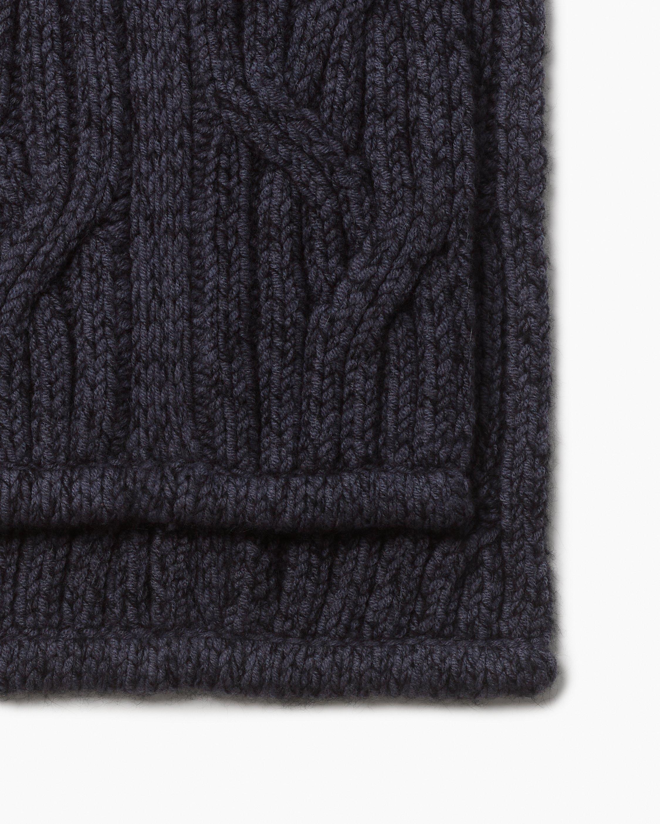 Cable-Knit Scarf - Navy Multi | rag & bone