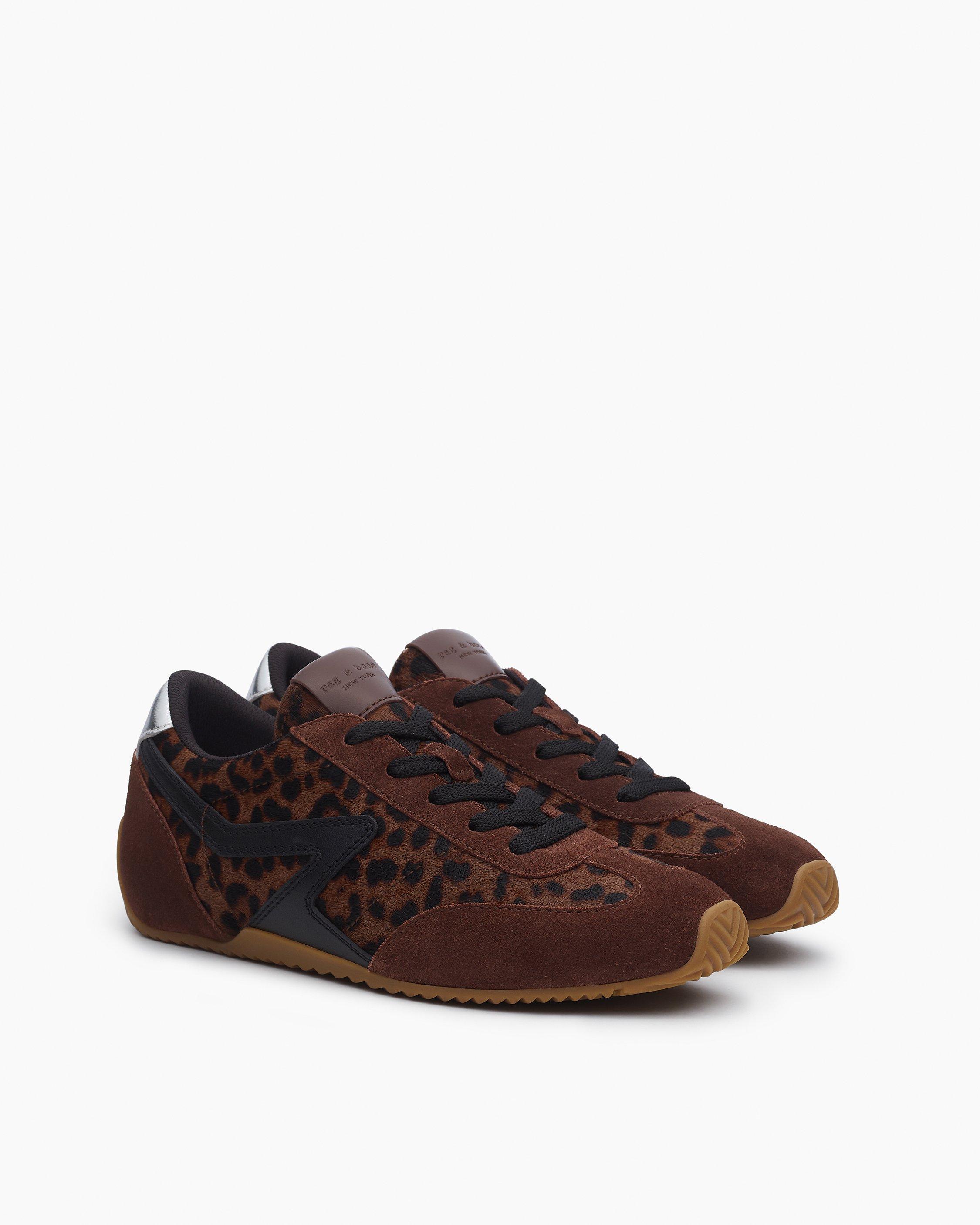 Ultra Slim Retro Runner Sneakers - Leopard Mocha | rag & bone