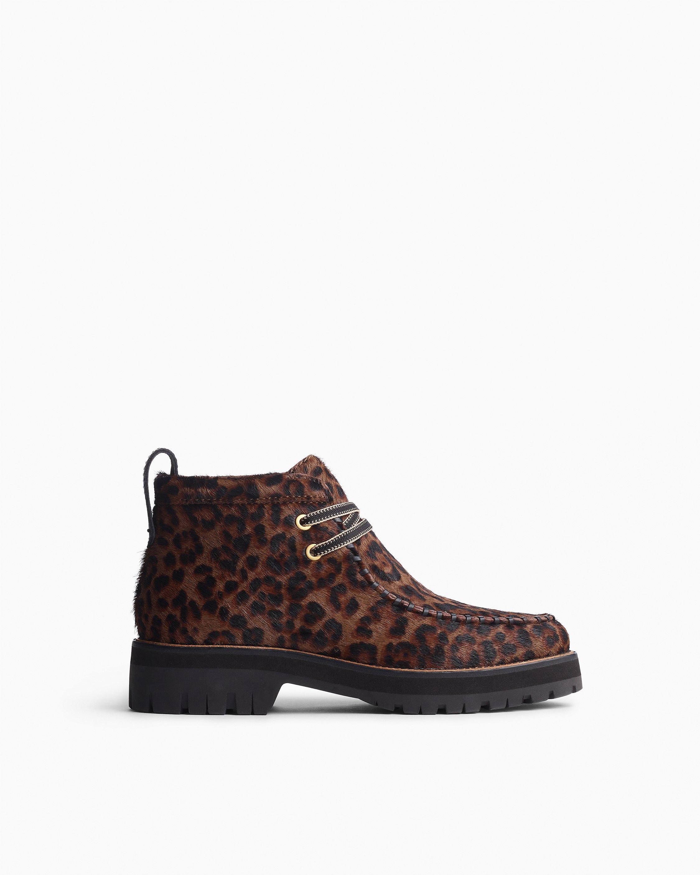 Cameron Leopard Calf Hair Moccasin Boots - Leopard Hair Calf | rag & bone