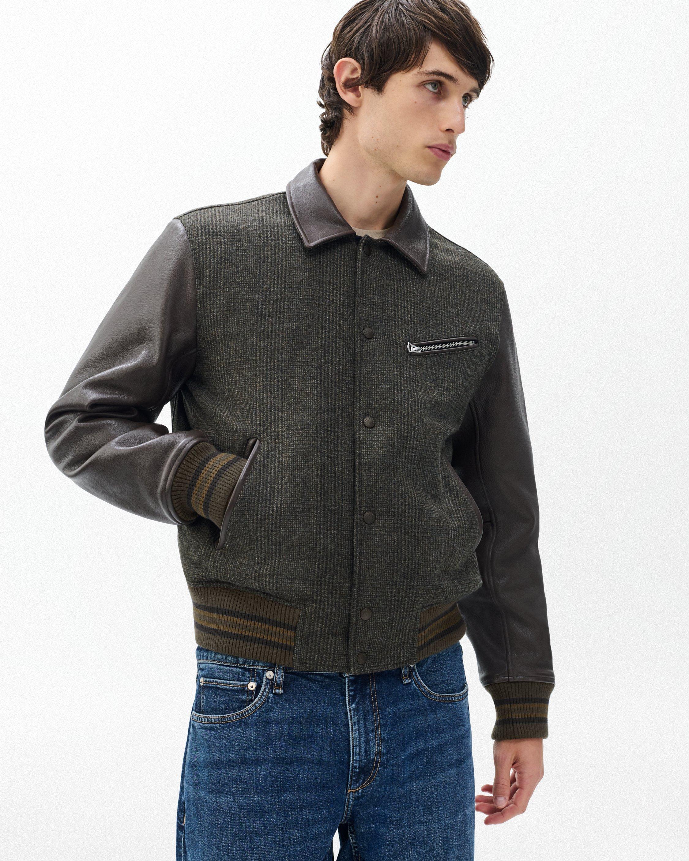 Jeremy British Wool Varsity Jacket - Brown | rag & bone