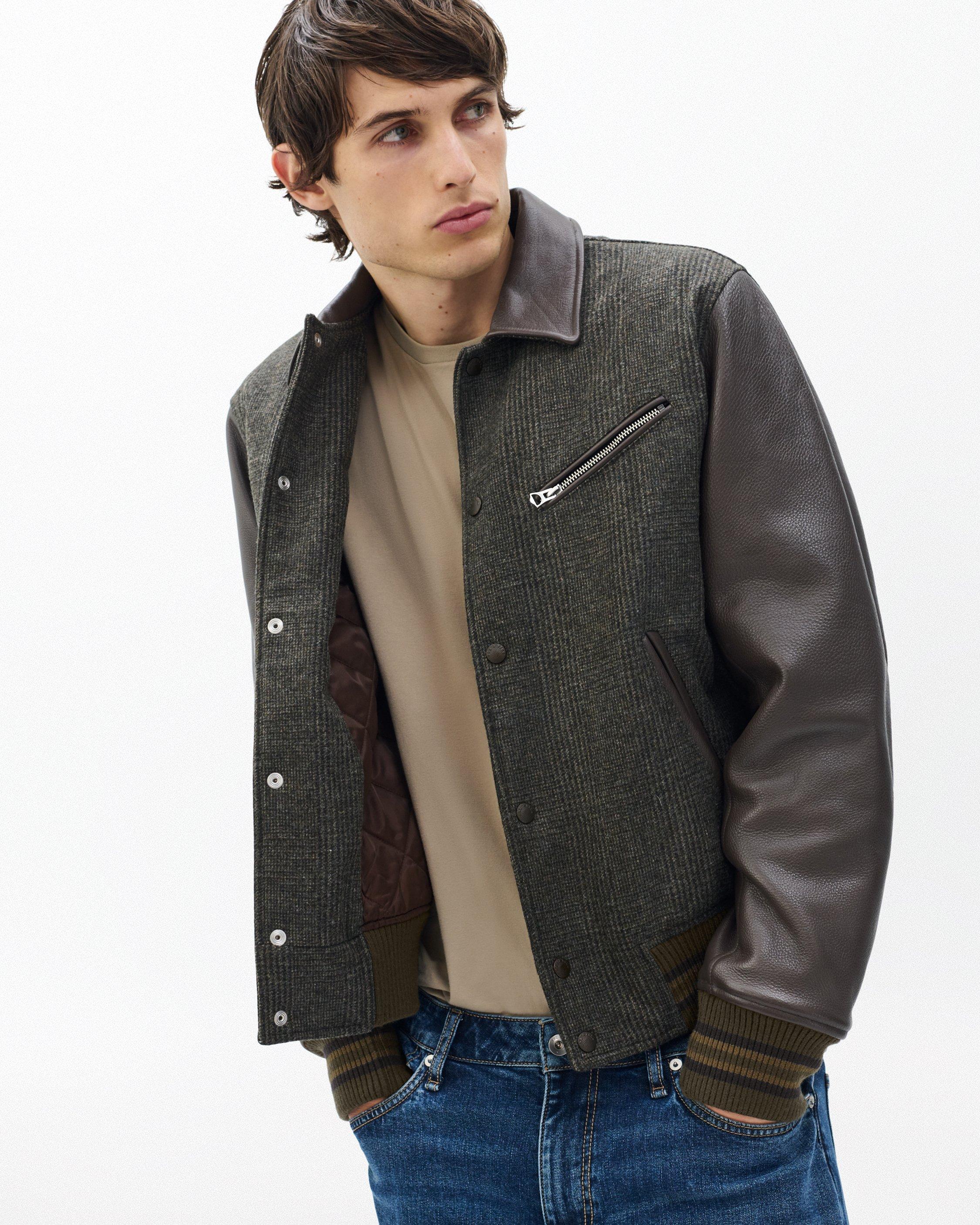 Jeremy British Wool Varsity Jacket - Brown | rag & bone