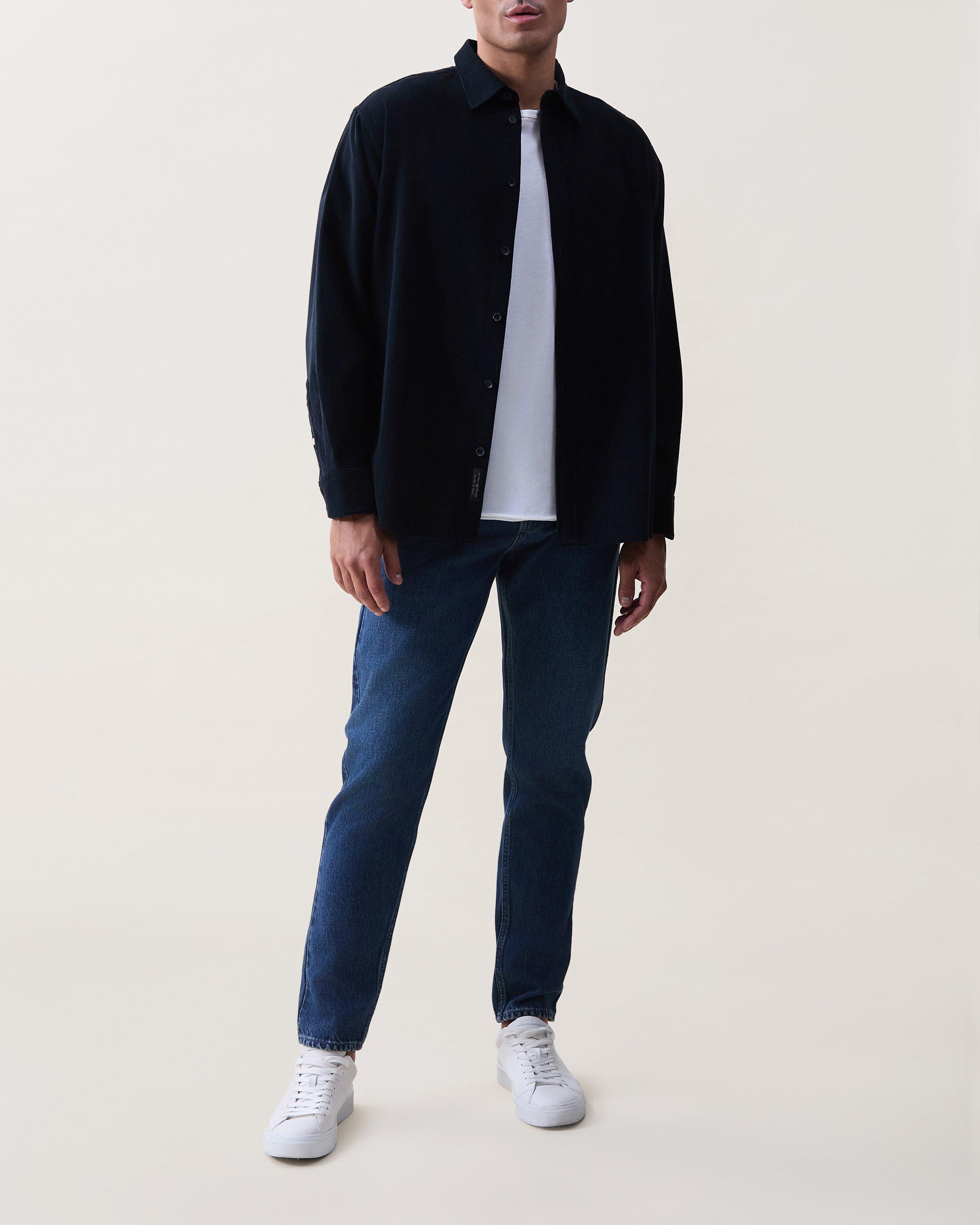 Mateo Cotton Corduroy Shirt - Black | rag & bone