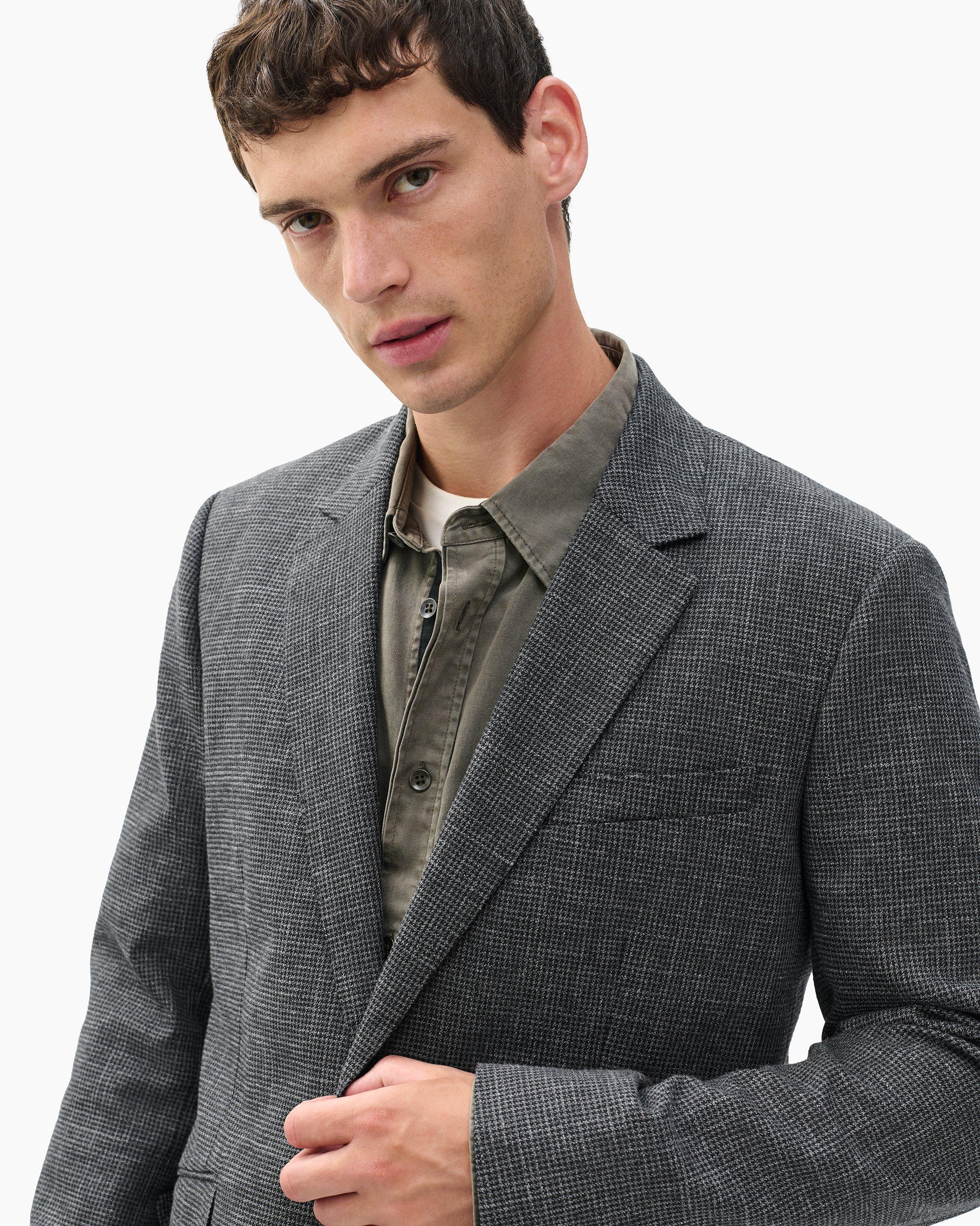 Butler Italian Houndstooth Blazer - Black/Grey | rag & bone