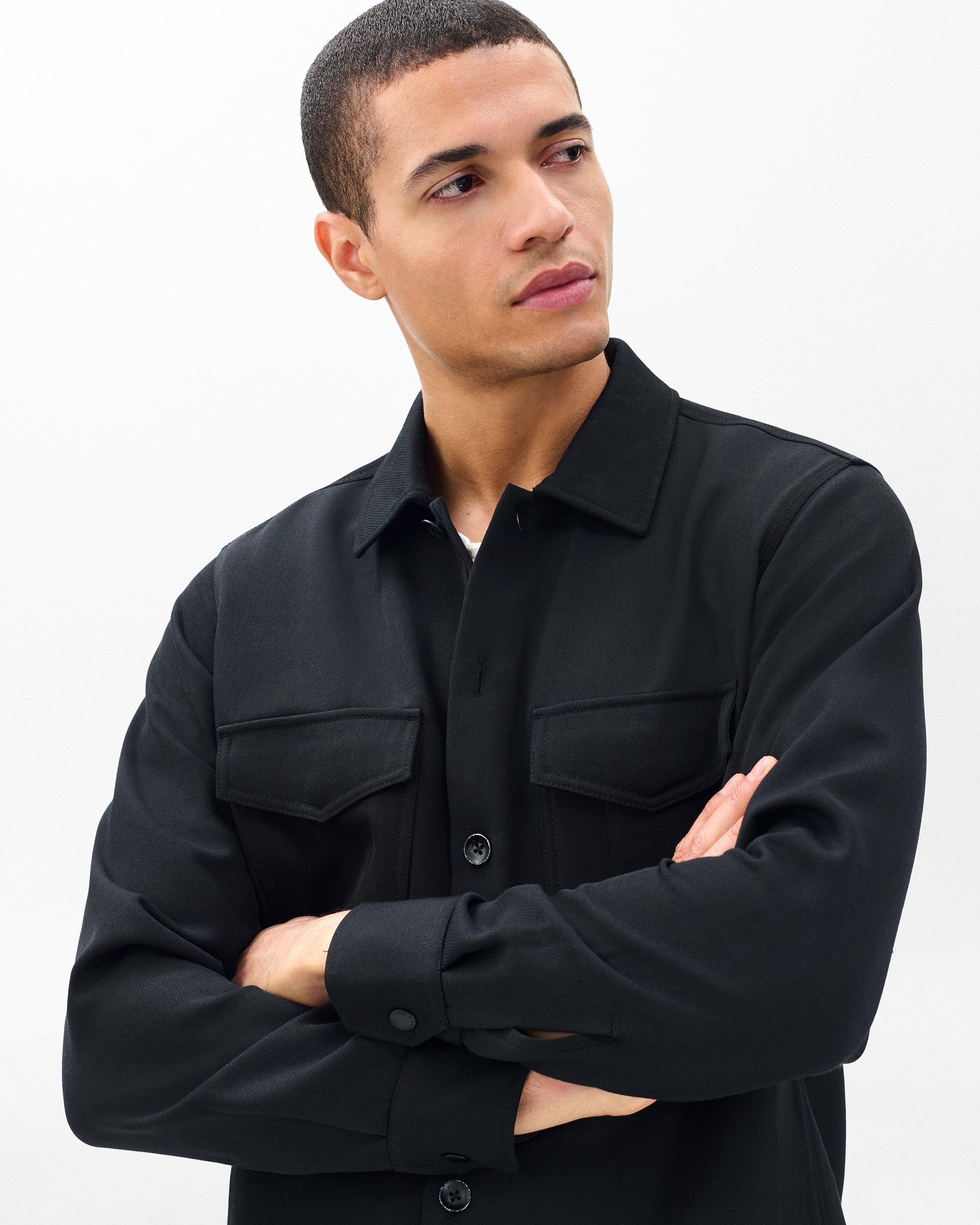 Hyde Italian Twill Shirt Jacket - Black | rag & bone