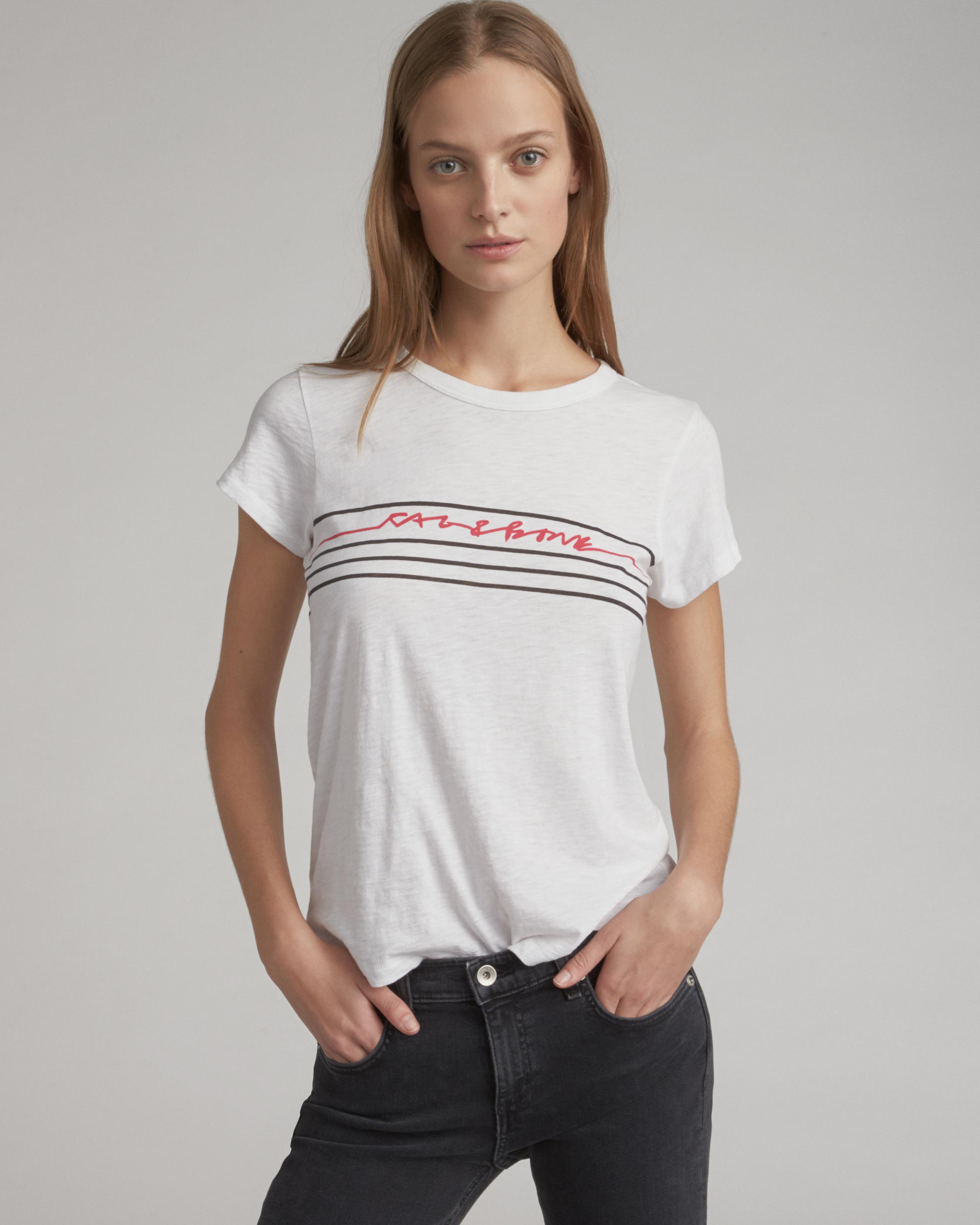 SCRIPT LOGO TEE - White | rag & bone