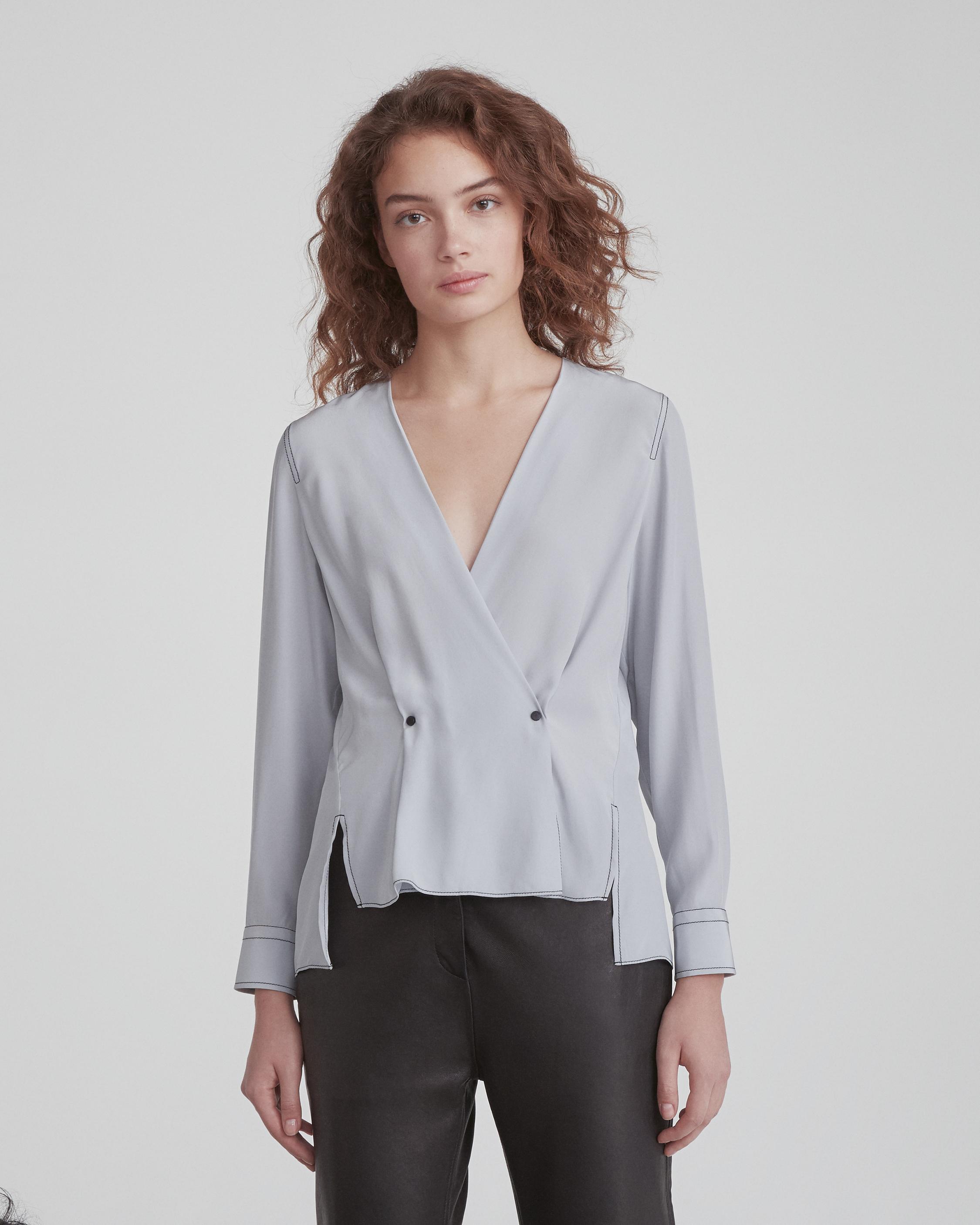 DEBBIE TOP - Grey Blue | rag & bone