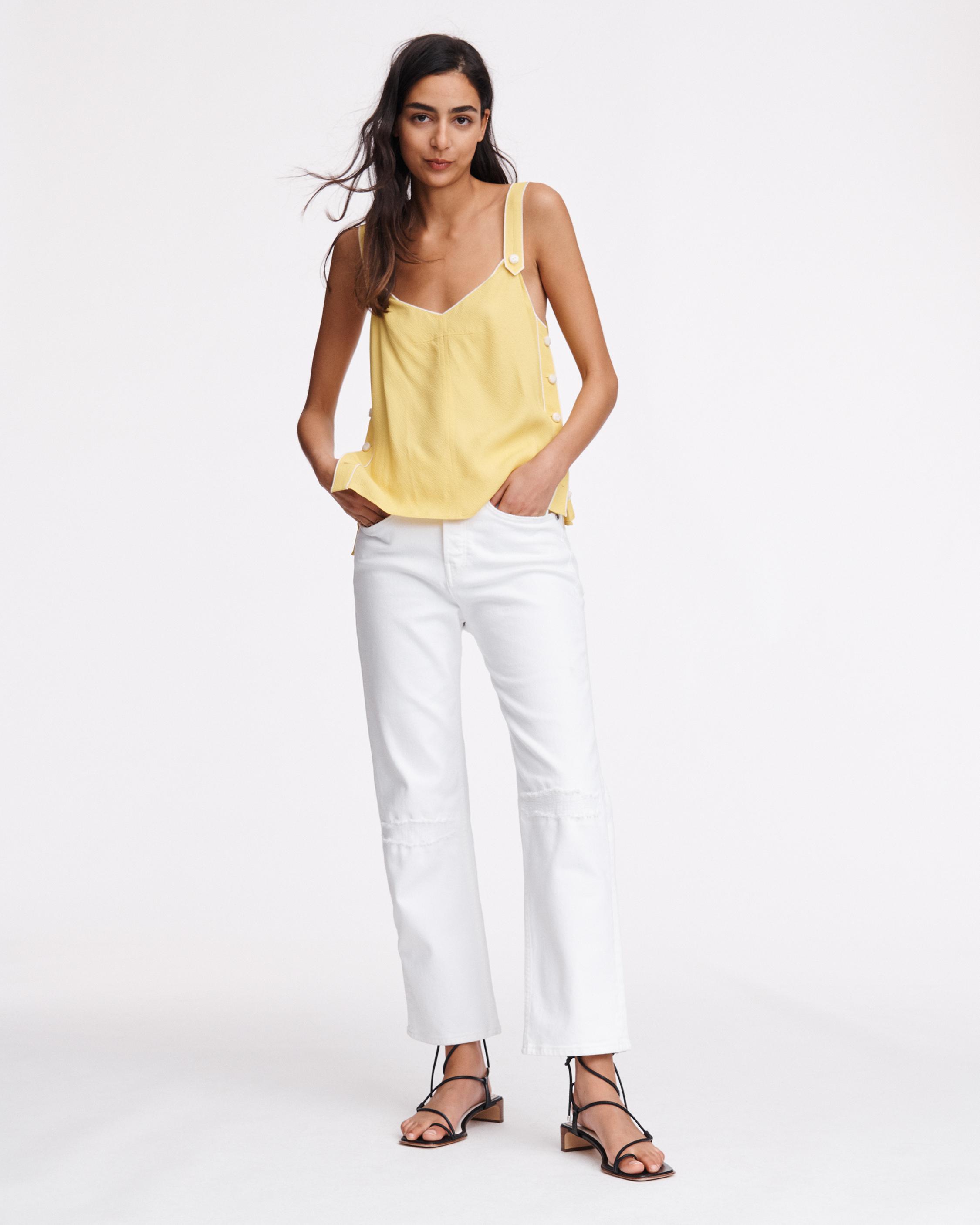 Tia Tank in Yellow Twill Jacquard | rag & bone