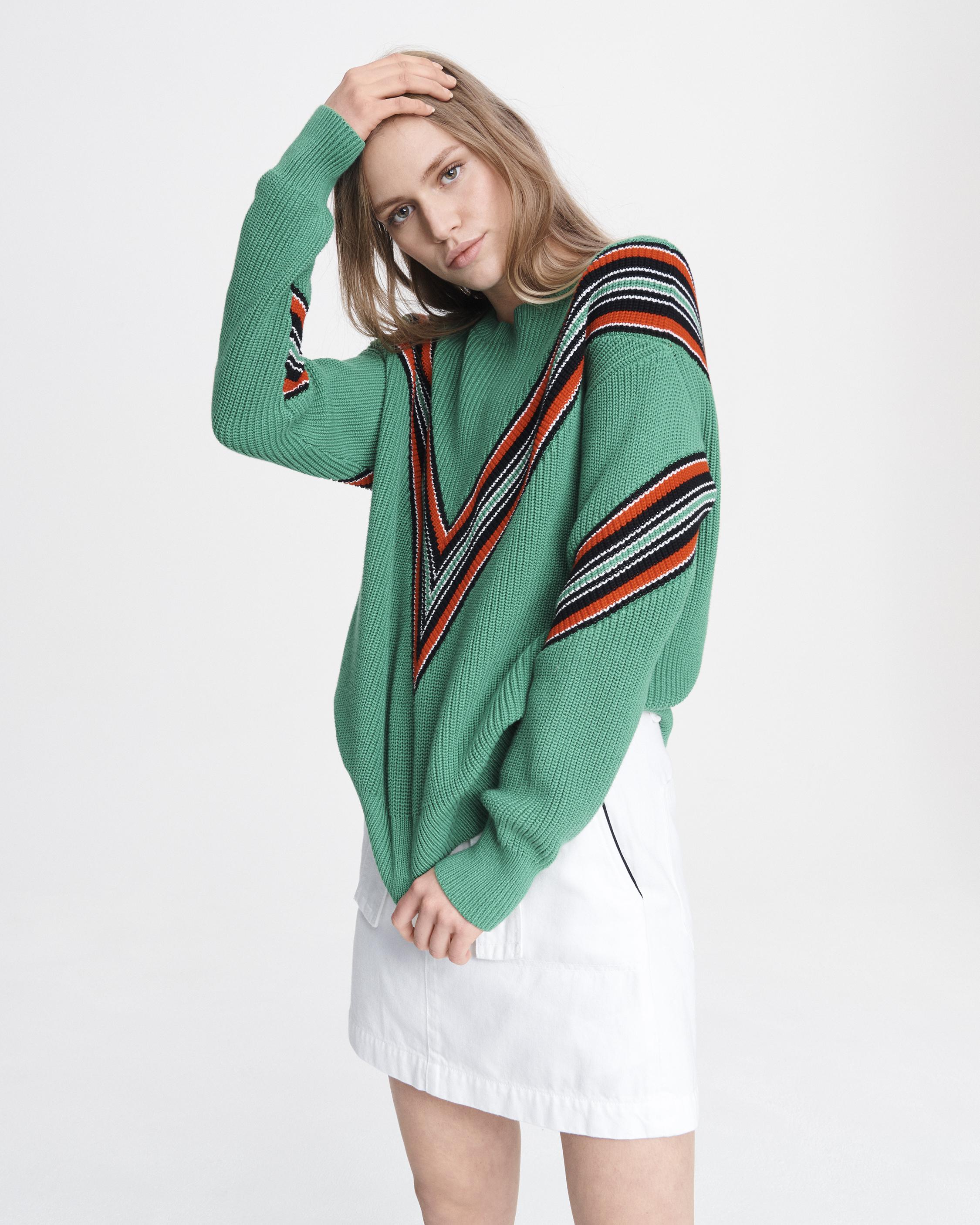 Alps Crew Oversized Chevron Sweater | rag & bone