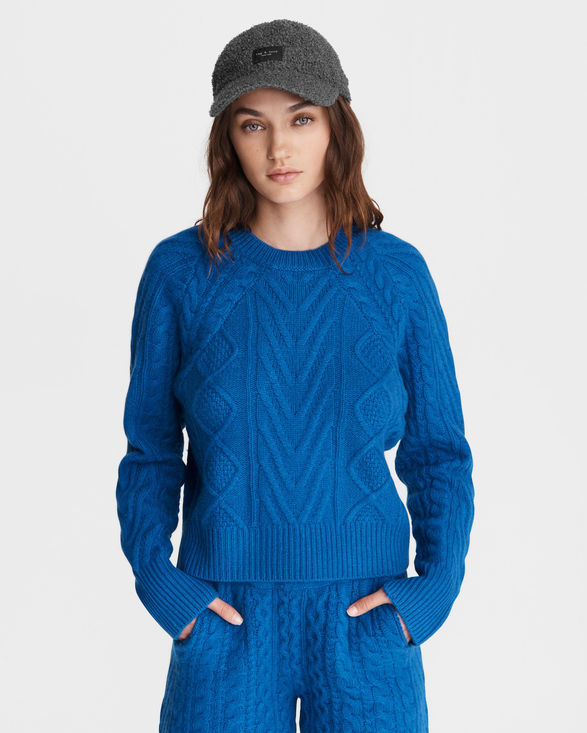 Pierce Cashmere Cable Sweater - Blue | rag & bone